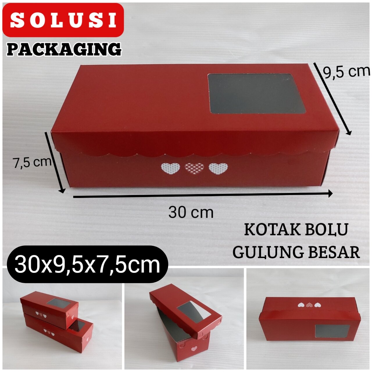 ISI 60 BIJI kardus bolu gulung besar kr7 | kotak kue dus cake box dos ...