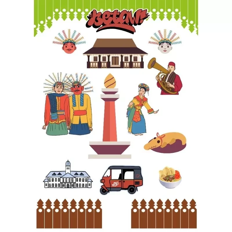 Sticker Budaya Betawi | Ondel-ondel | Lazada Indonesia