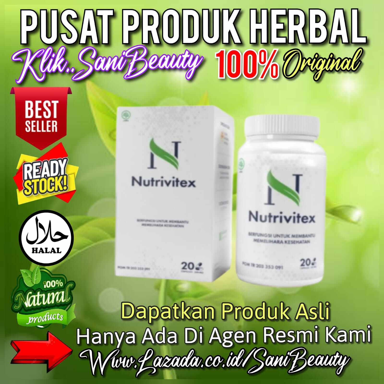 NUTRIVITEX ASLI ORIGINAL OBAT PARASIT AMPUH TERBAIK HERBAL | Lazada ...