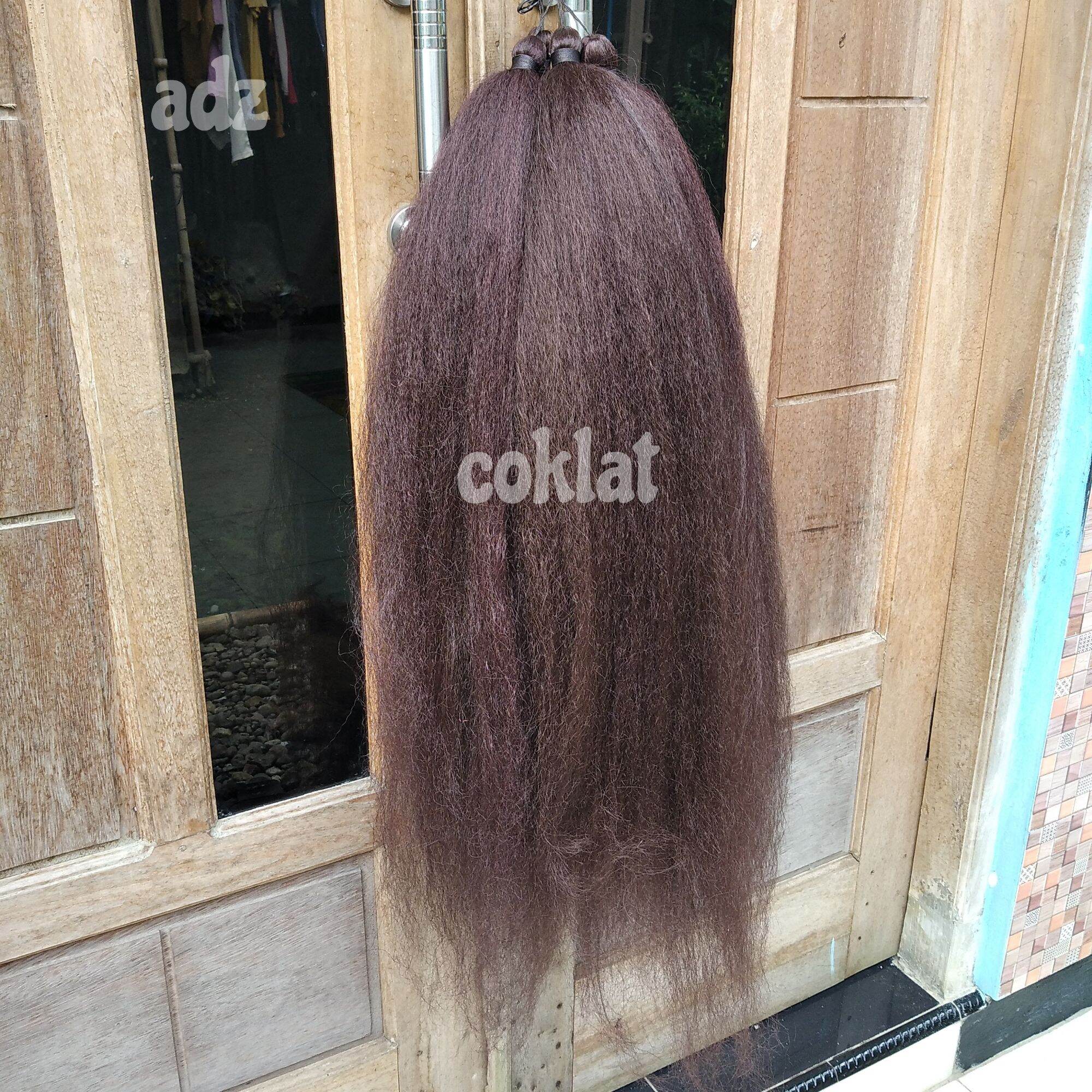 Rambut cemara panjang 70cm warna coklat tebal | Lazada Indonesia