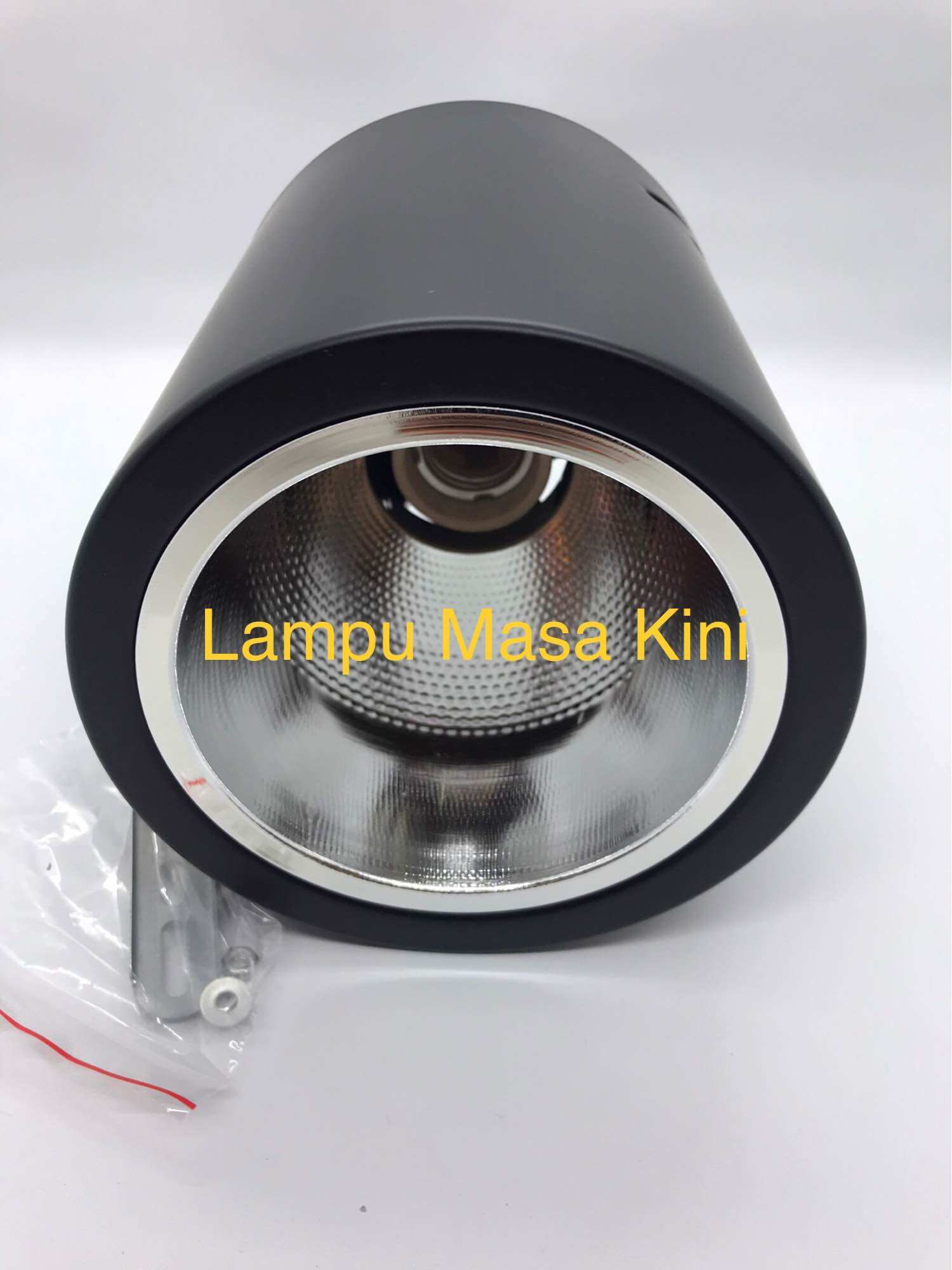 Lampu Downlight E27 bulat outbow bodi hitam 4inch Zetalux | Lazada ...