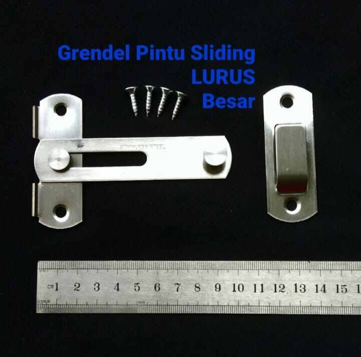 Grendel Pintu Sliding SS Lurus Besar 10 Cm | Lazada Indonesia