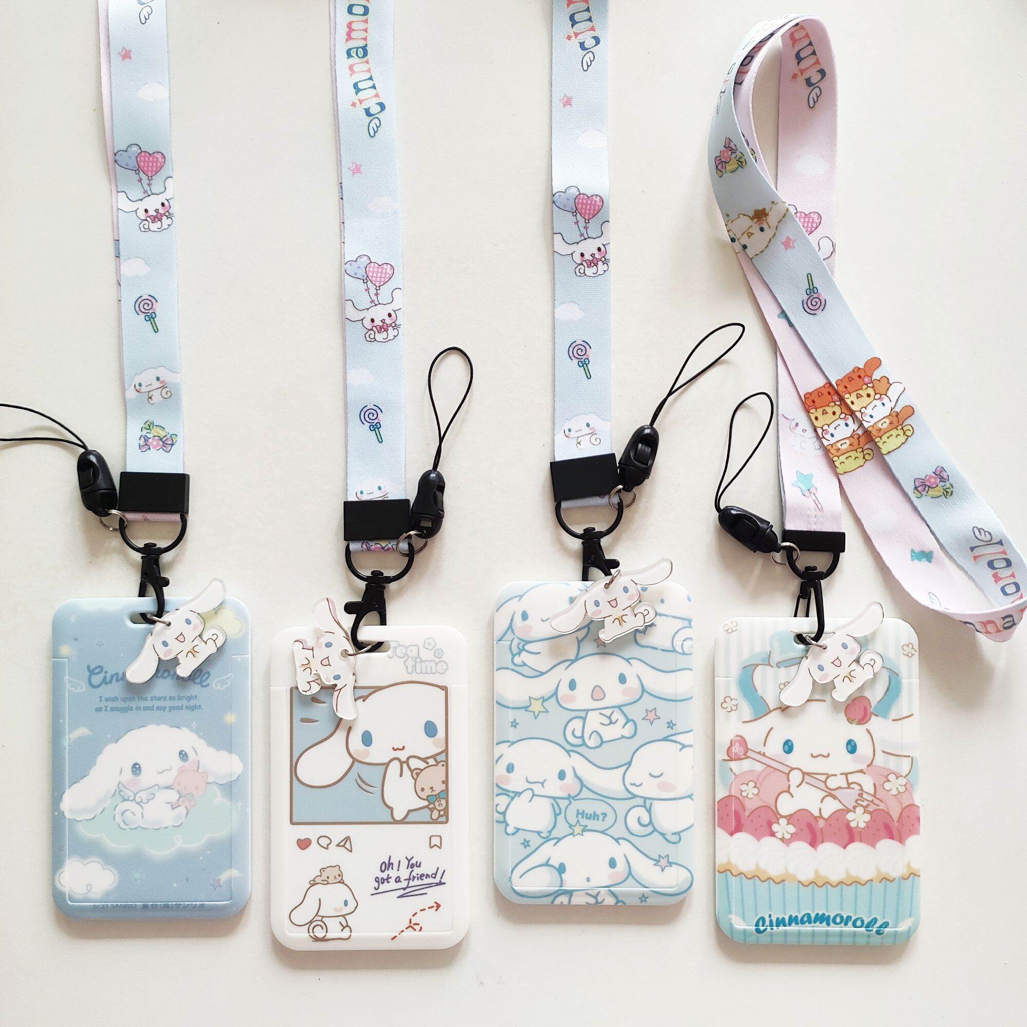 ID Card Holder Name Tag Lanyard Cute Cinnamoroll / Kalung Wadah Kartu ...