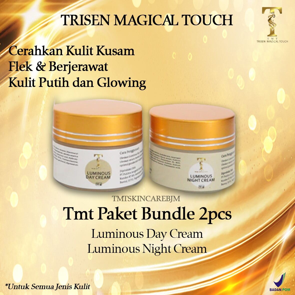 TMT Skincare Paket BUNDLING 2pcs Luminous Day Cream + Luminous Night ...