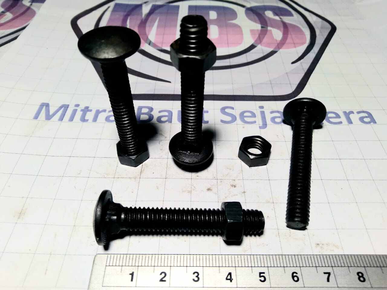 Baut Cb 5/16 x 2 inchi / Baut payung / Pagar / Bumper / Baut Bak Truk ...