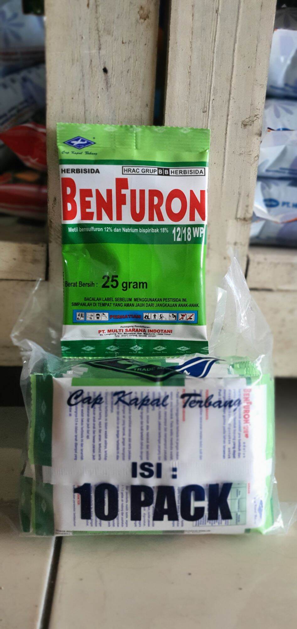 BENFURON 25gram Herbisida Sistemik Pra & Purna tumbuh Padi | Lazada ...