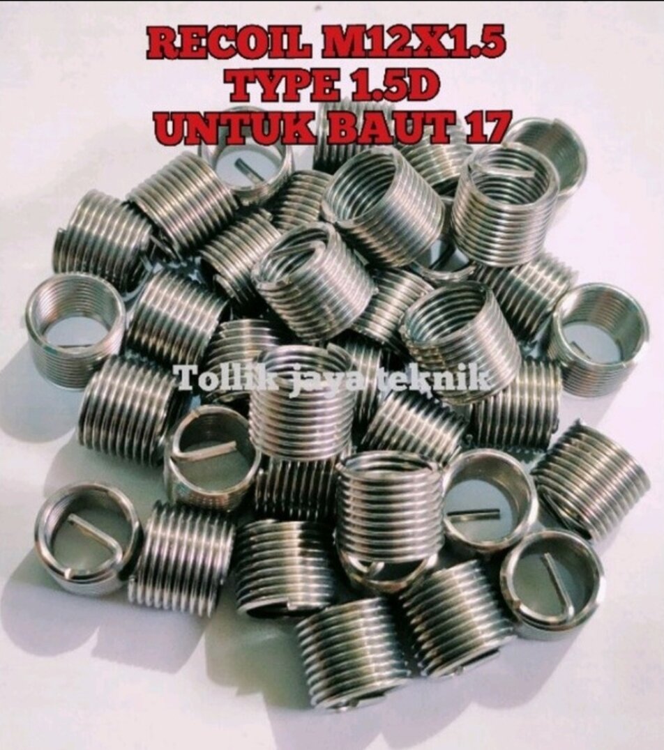 Recoil M12x1.5 1.5D. Alat Perbaikan Drat Baut Slek Baut Oil Ulir Baut ...