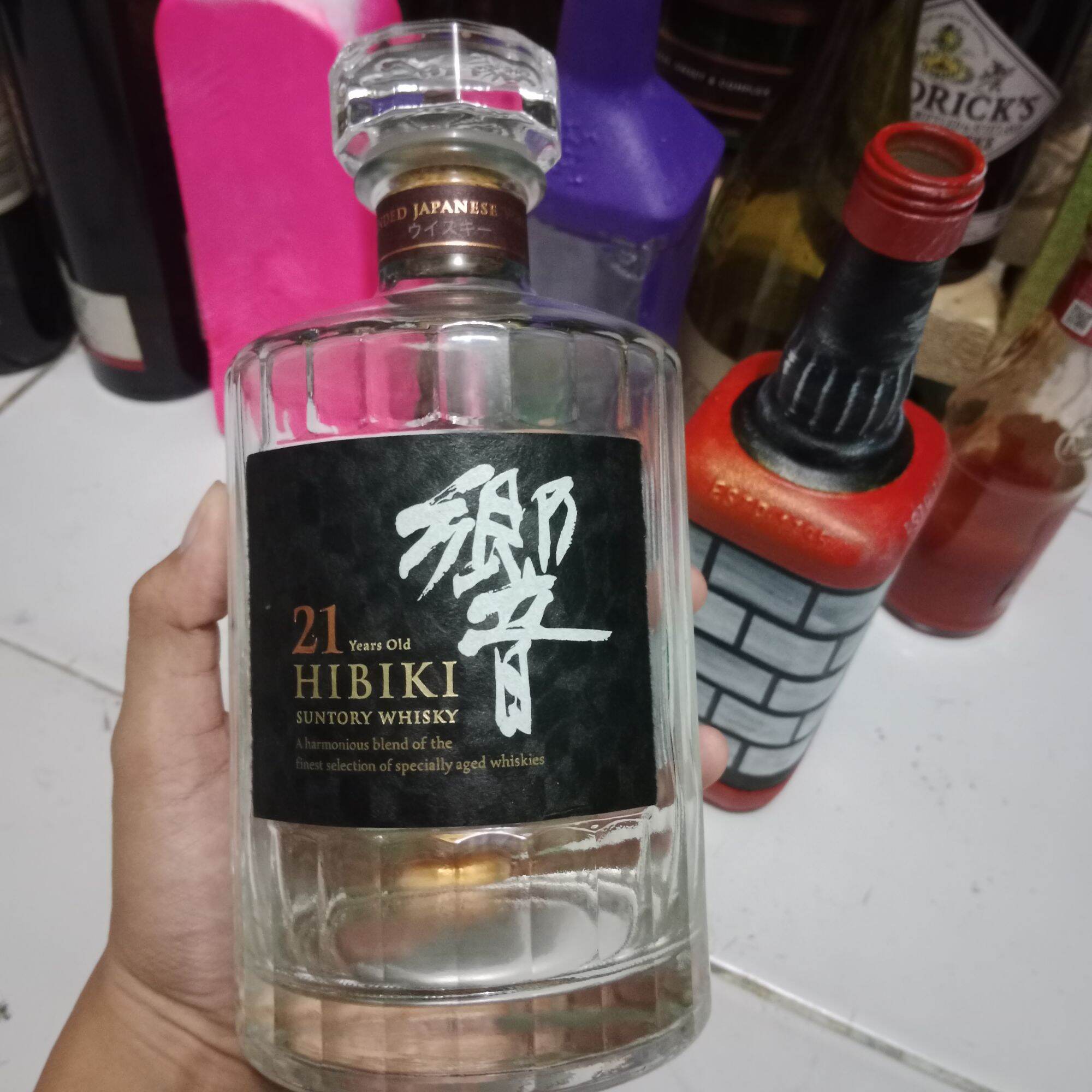 pajangan botol kosong bekas miras hibiki suntory whisky | Lazada Indonesia