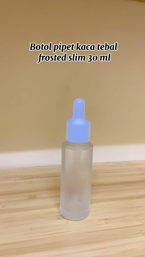 Botol Pipet Kaca Tebal Frosted Slim 30ML / Botol Serum Buram 30 ML ...