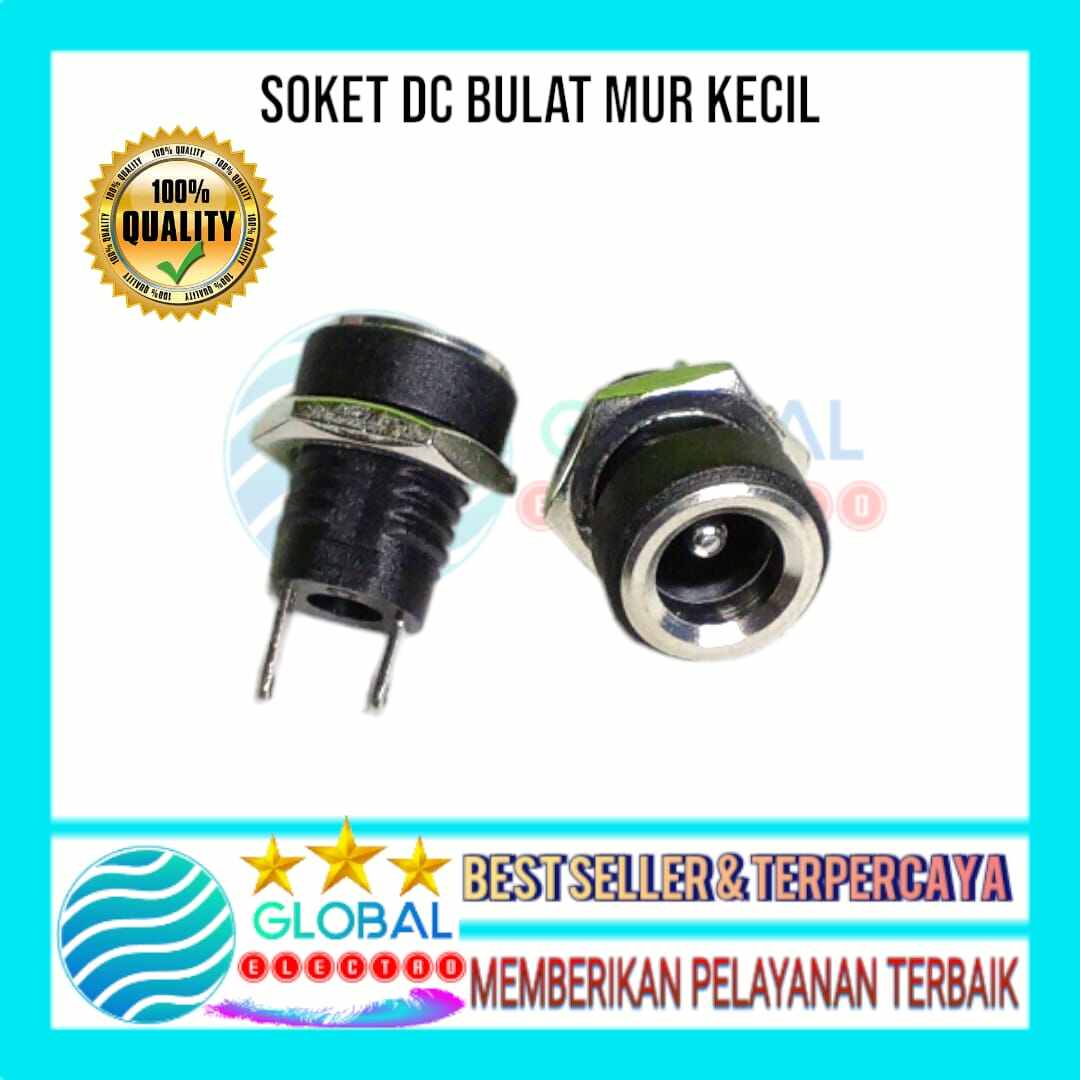 Soket DC mur kecil female / Conector DC body mur kecil / soket DC ...