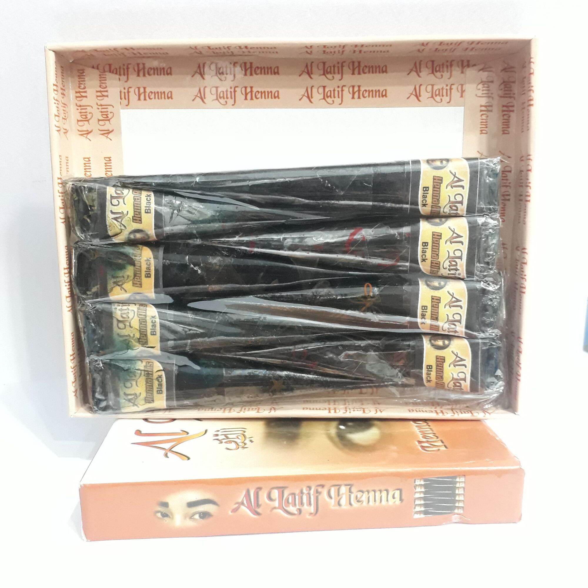 henna hena pacar pewarna alis allatif hitam | Lazada Indonesia