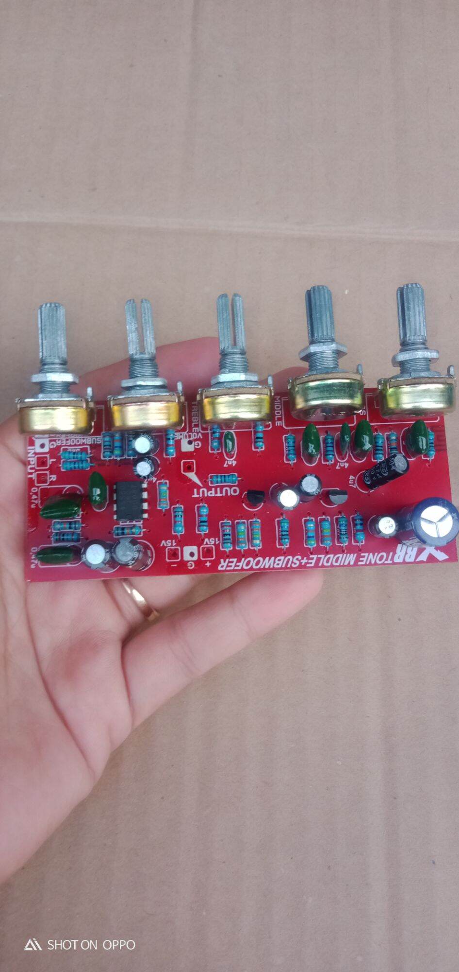 tone control mono 5 potensio bass midle trebel volume dan subwoofer ...