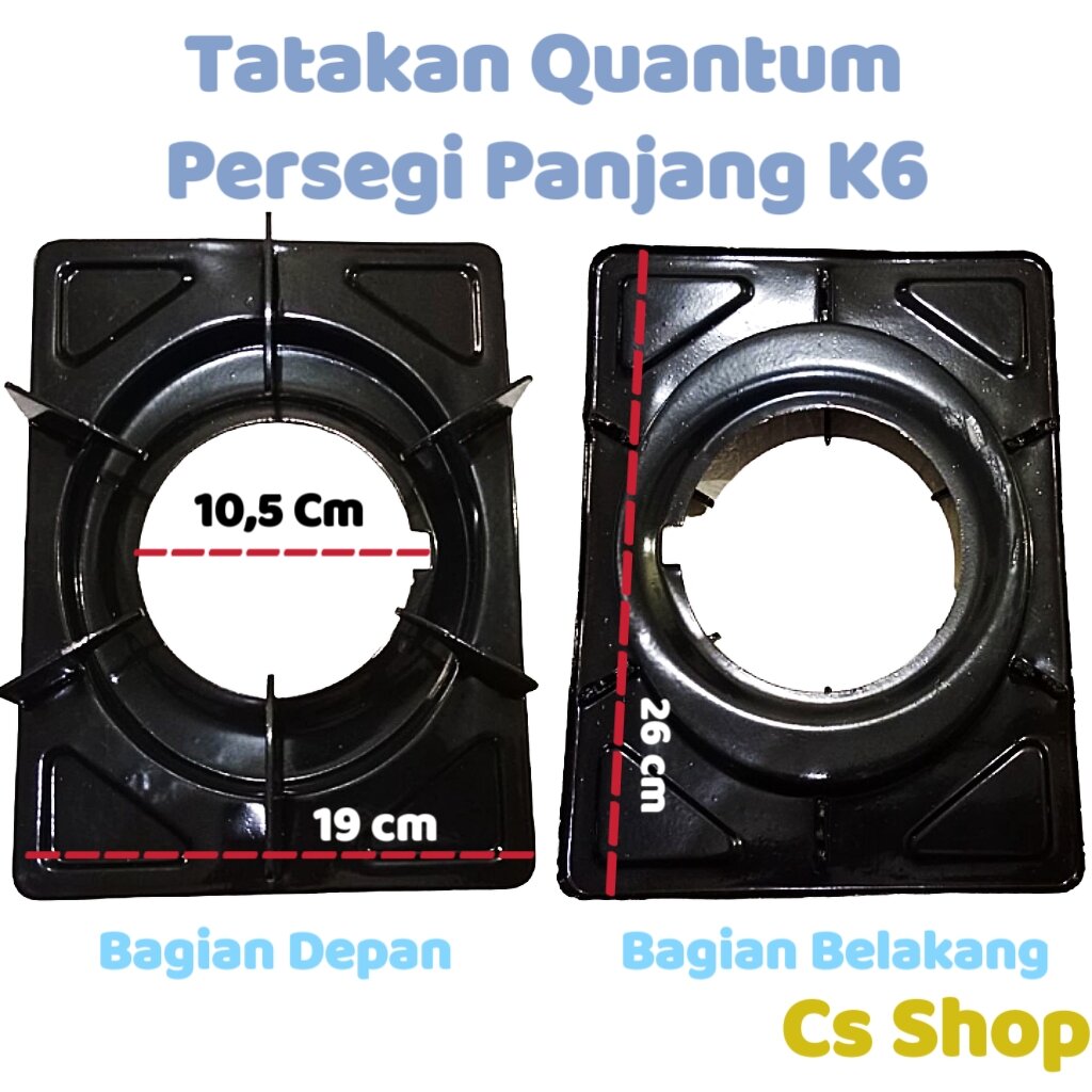 Tatakan Kompor Gas Quantum K6 persegi panjang Plat Tebal/Dudukan Kompor ...