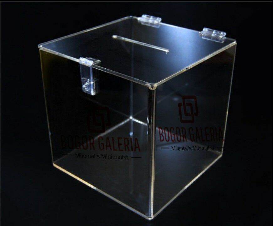 kotak Saran / kotak akrilik /30 x 30 x 30 / kotak undian / box display ...