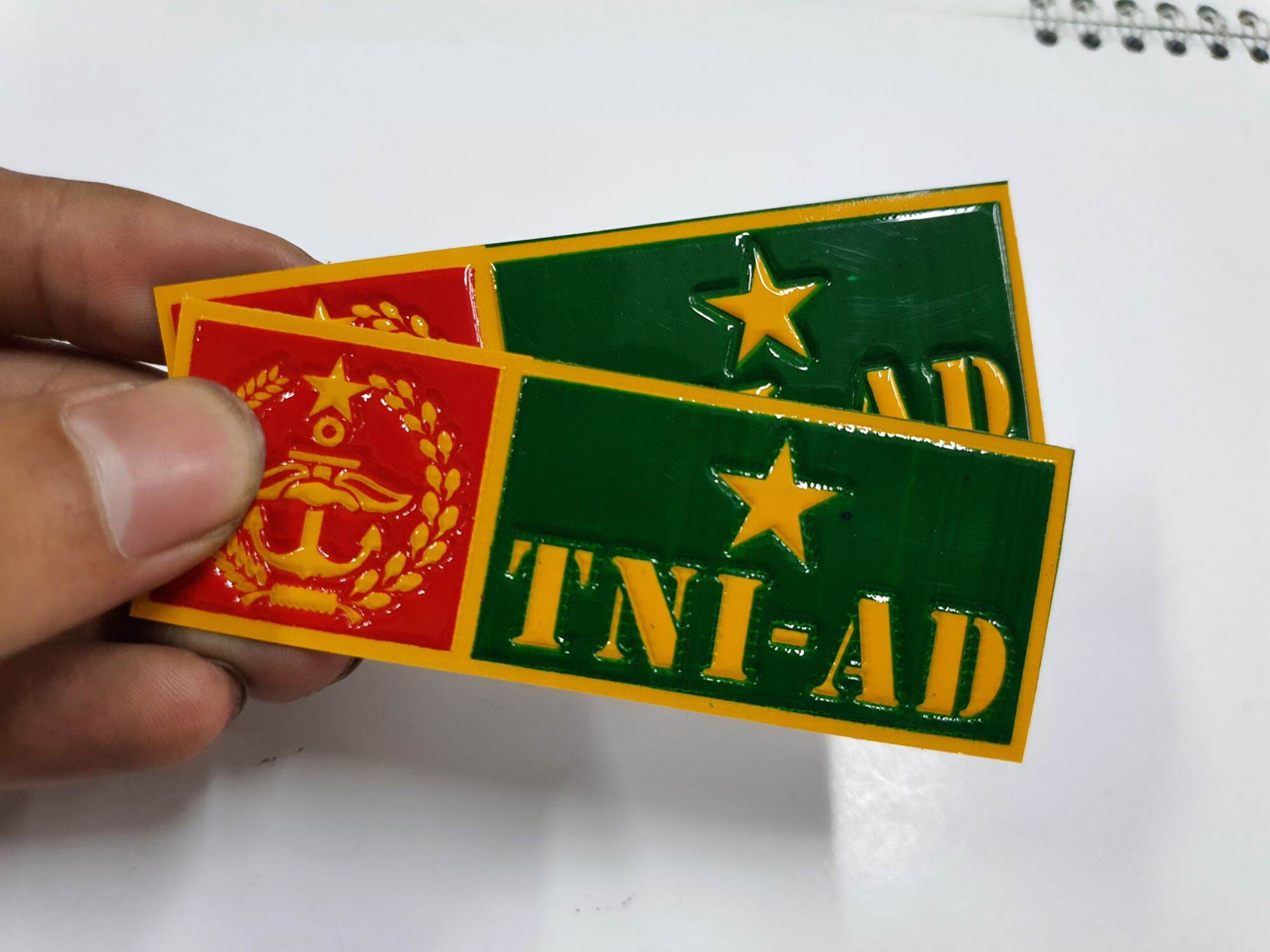 Stiker plat embos TNI AD Bintang satu | Stiker plat motor | stiker ...
