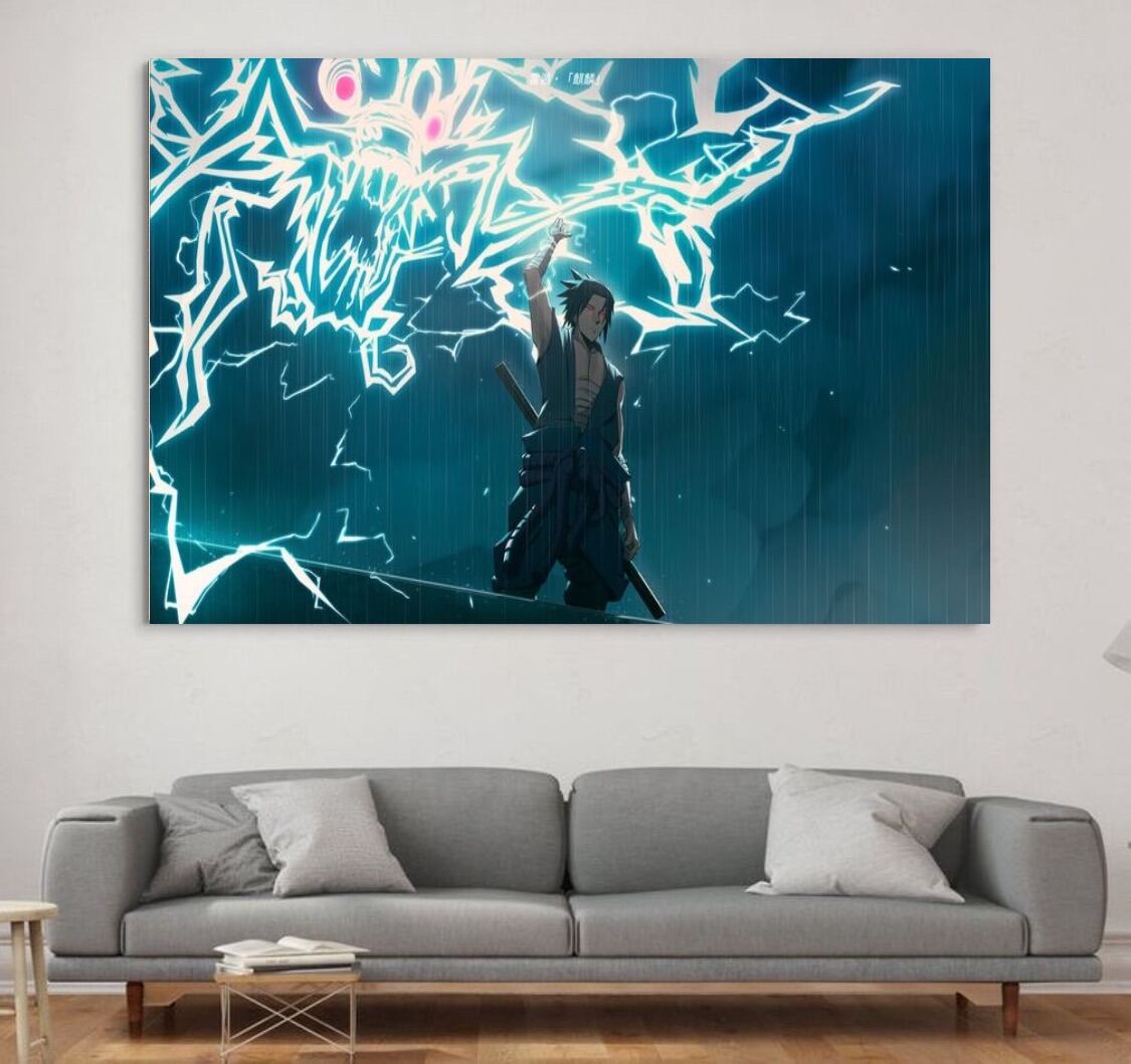 Poster cetak hiasan dinding jumbo gambar Anime Naruto, Uchiha Itachi ...