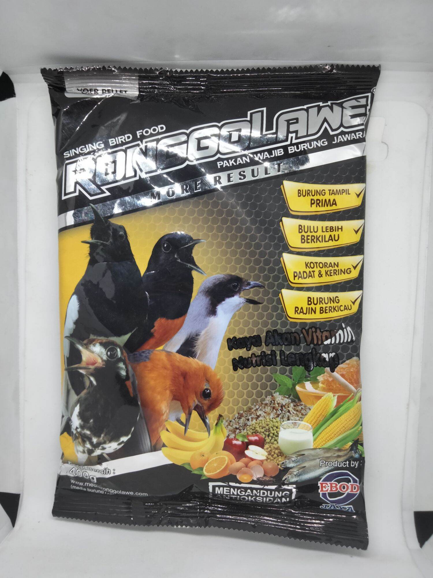 RONGGOLAWE VOER PELET ORIGINAL 400 GRAM pakan wajib burung jawara kaya ...