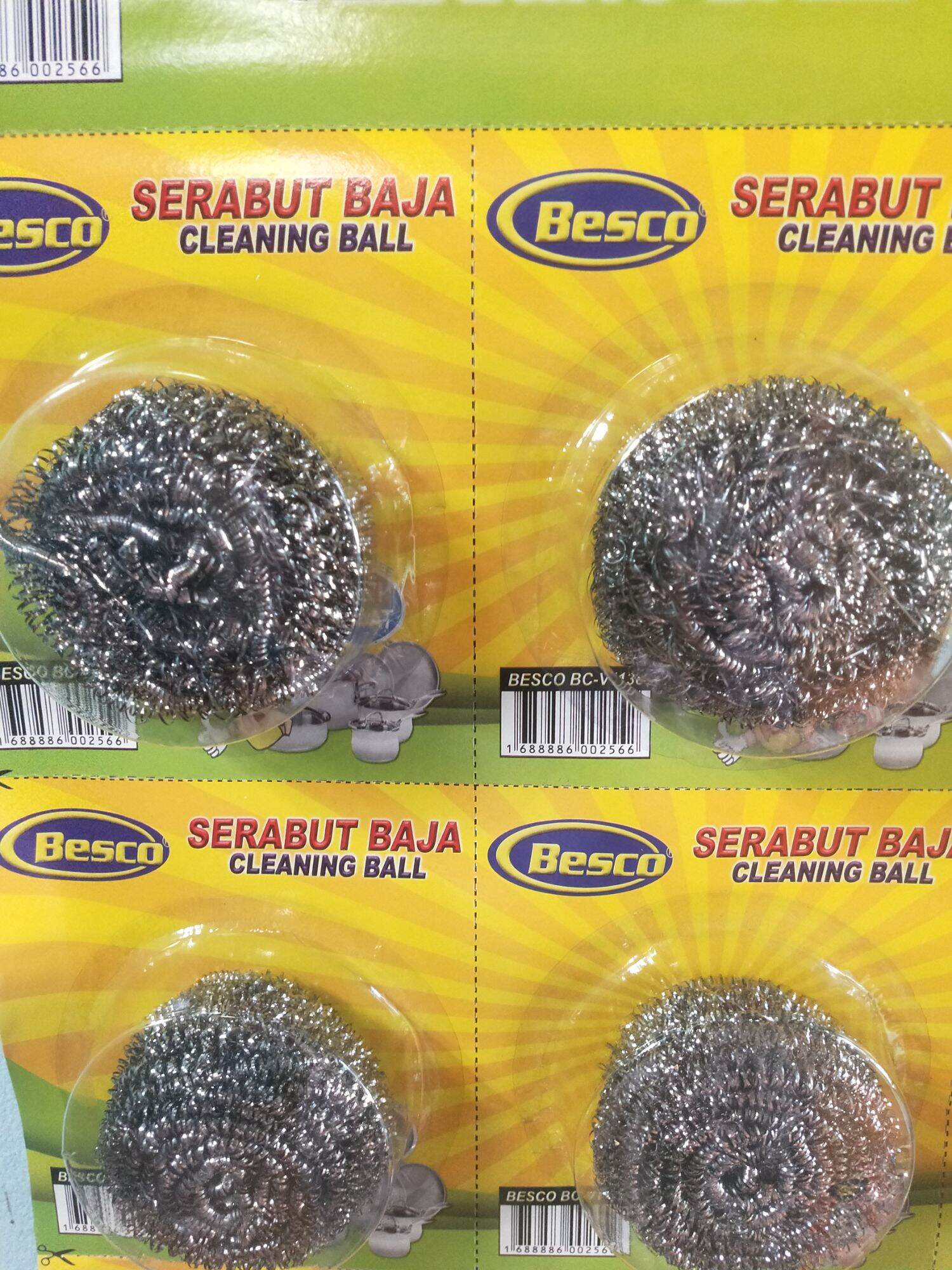 12 pcs Spon Sabut Cuci Piring Kawat Besi goodwife besco sinar Cleaning ...