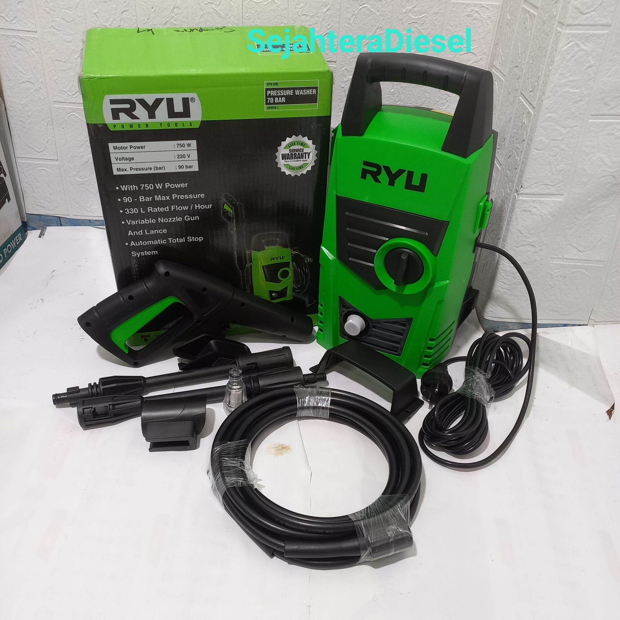 RYU RPW70-1 Jet Cleaner Listrik Cuci Motor Mobil | Lazada Indonesia