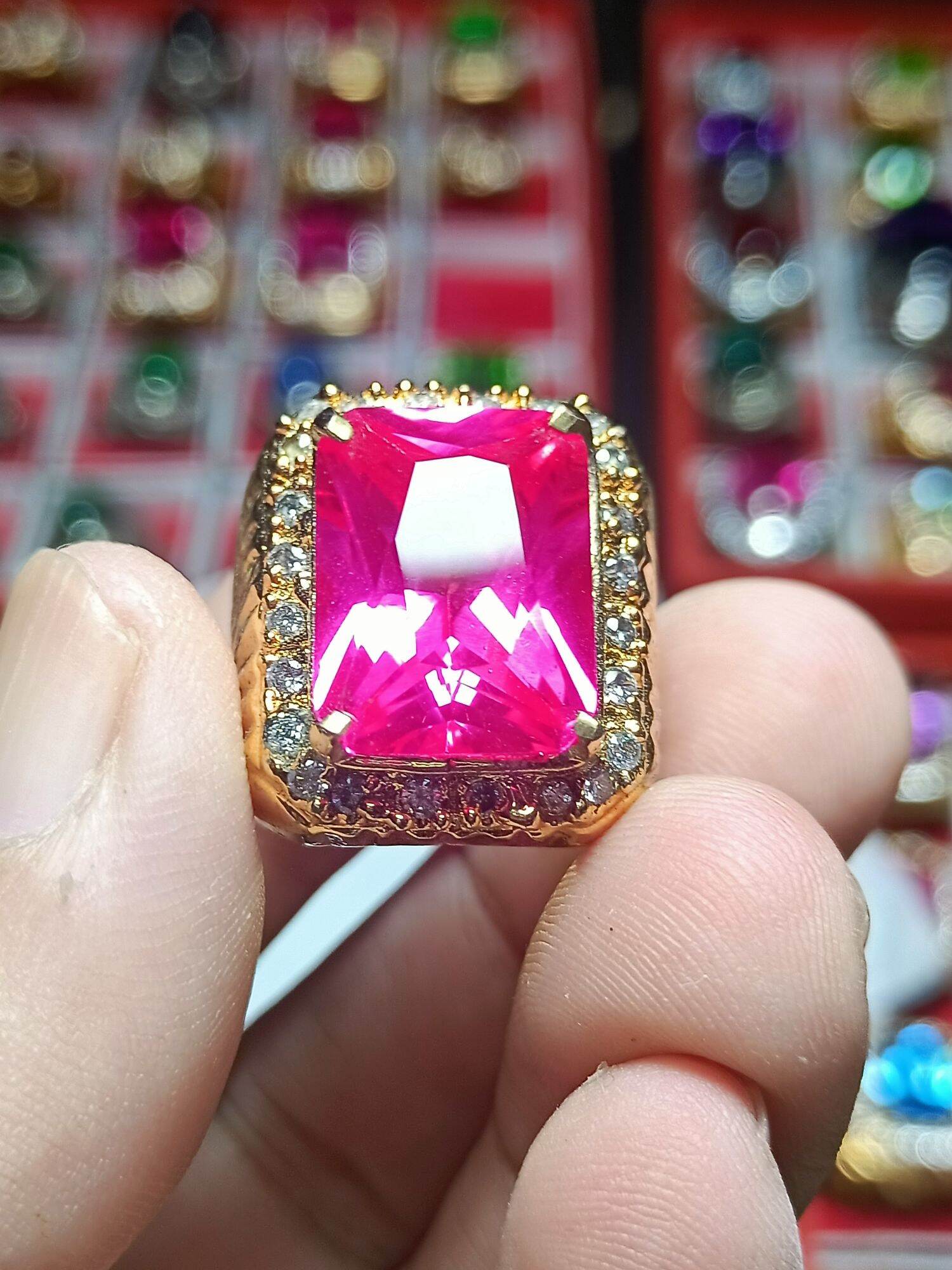 Batu cincin merah Siam Ross bangkok | Lazada Indonesia