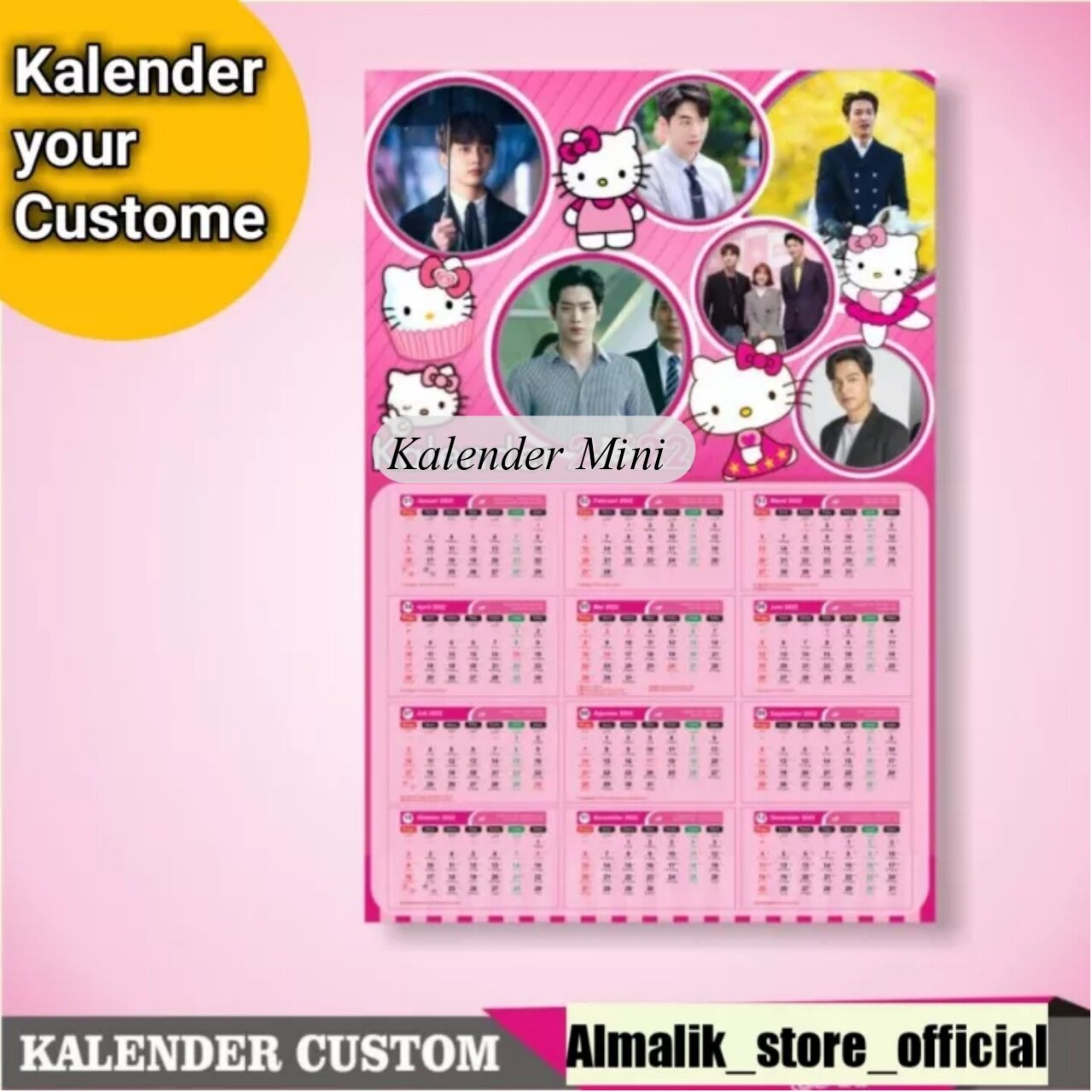 CETAK KALENDER DINDING MINI CUSTOM GRATIS DESAIN aestetic bisapakai ...