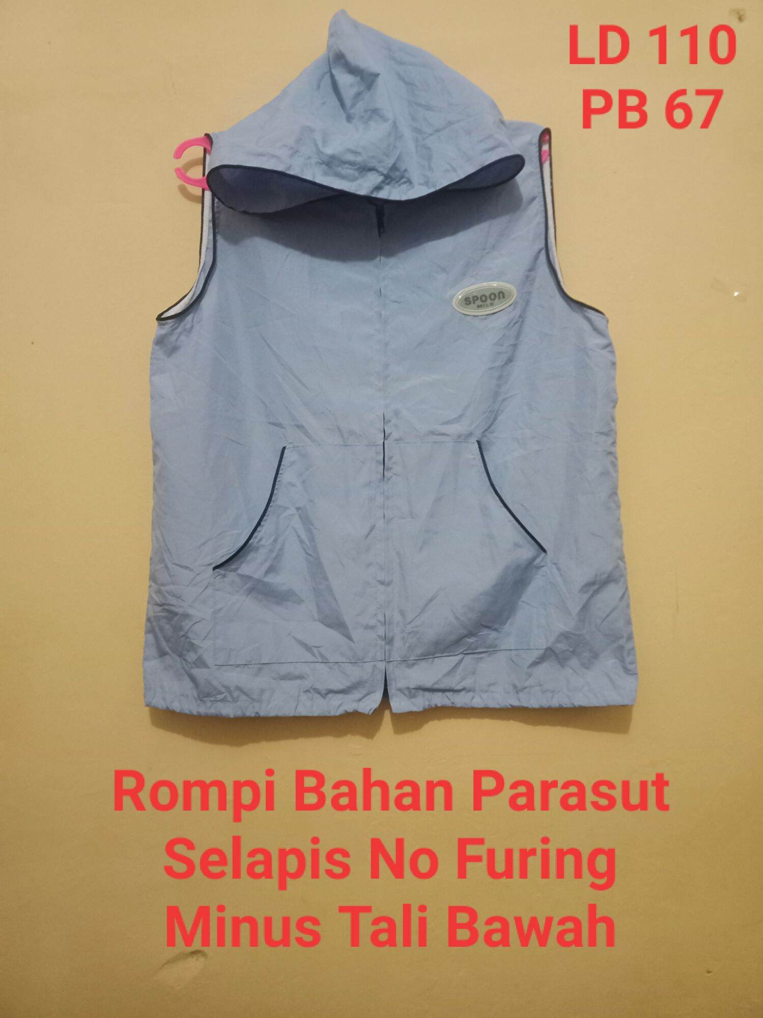 PL Import Rompi Bahan Parasut Selapis No Furing Minus Tali Bawah ...