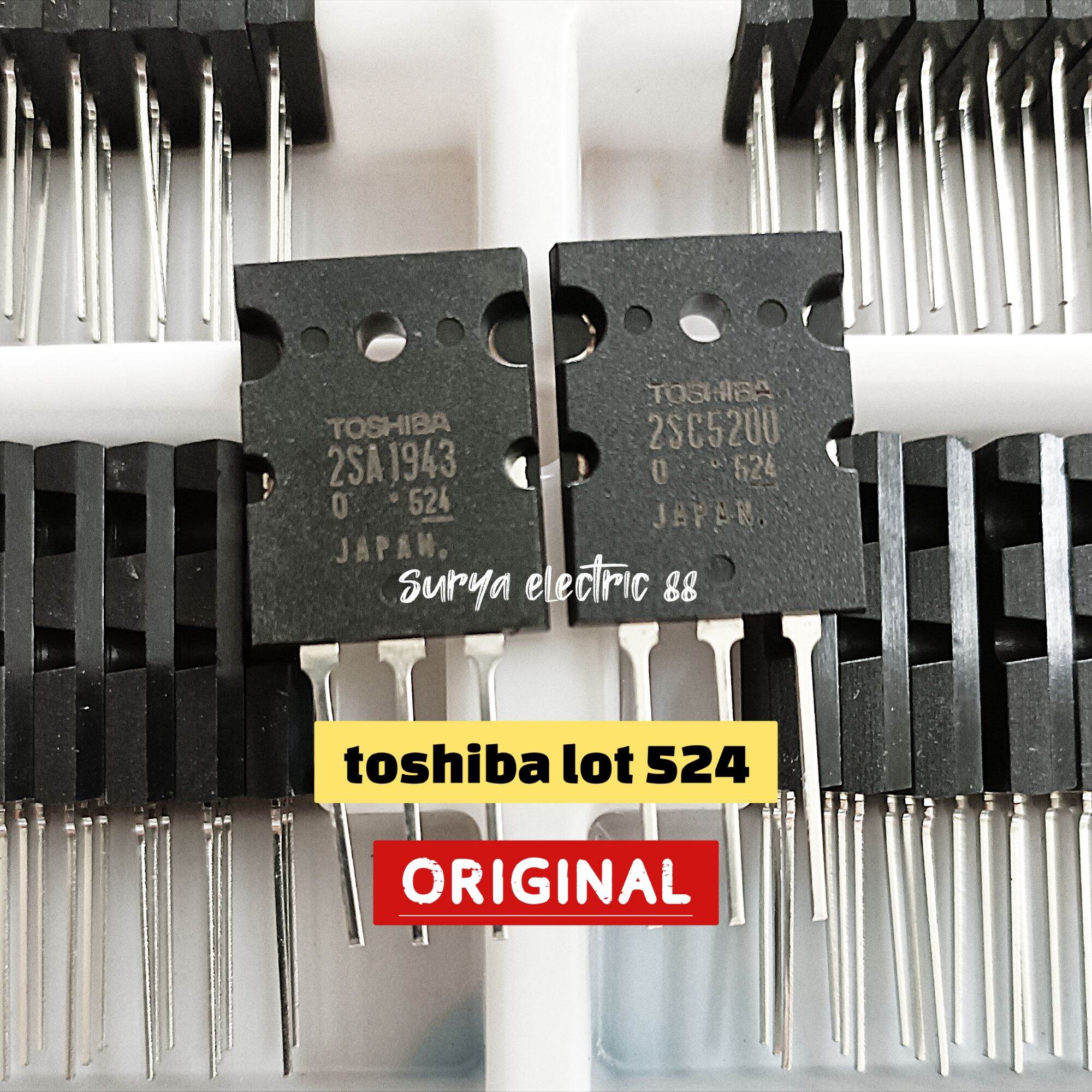 (1 Set) Toshiba A1943 C5200 Lot 524 ORIGINAL / Transistor final Toshiba 2SA1943 2SC5200 seri 524 ...