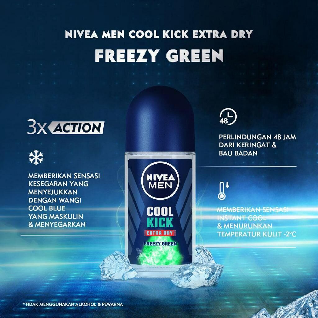 NIVEA MEN Cool Kick Freezy Green Deo Roll on 50 ml