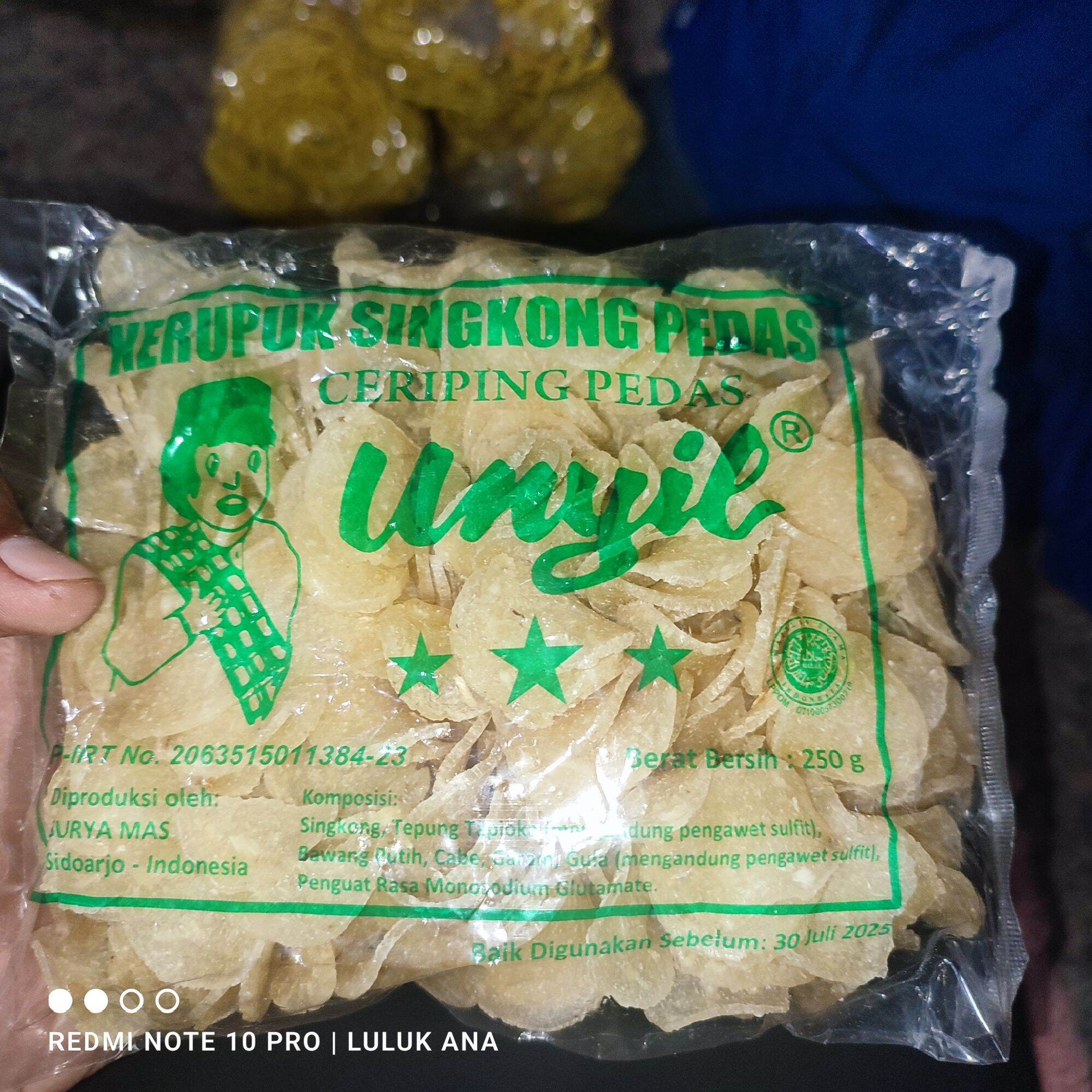 Isi 2 pcs Kerupuk Singkong Pedas Cap Unyil 250gr Murah | Lazada Indonesia