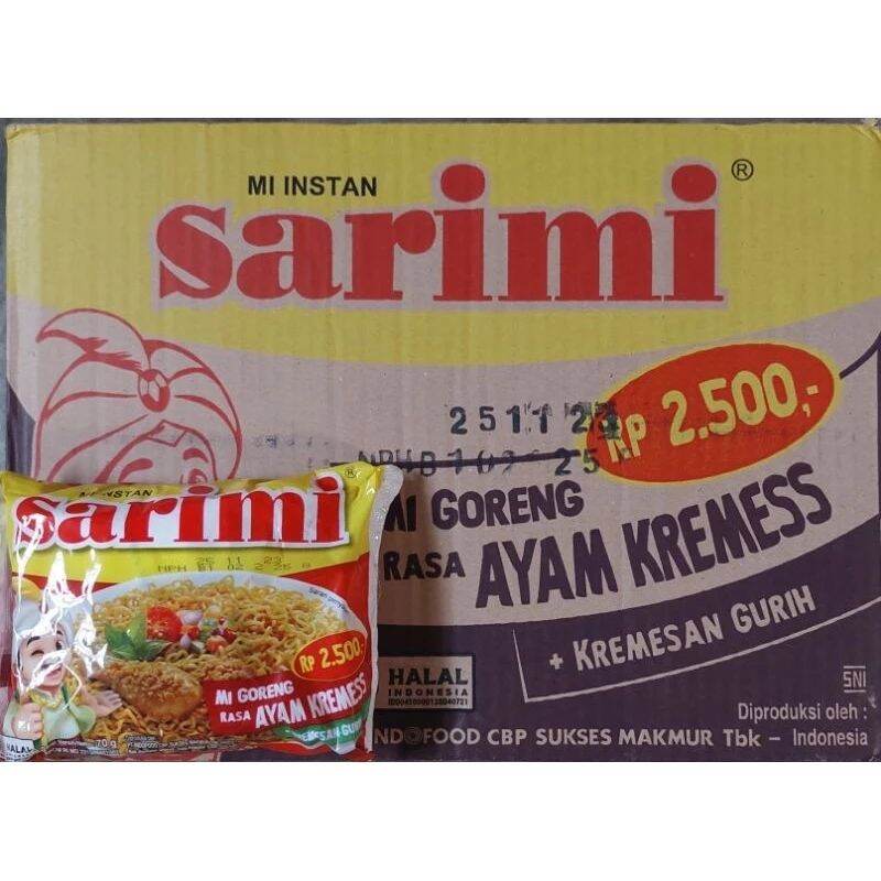 SARIMI AYAM BAWANG/SARIMI GORENG RASA AYAM KREMES Harga Per/Dus Isi 40 ...