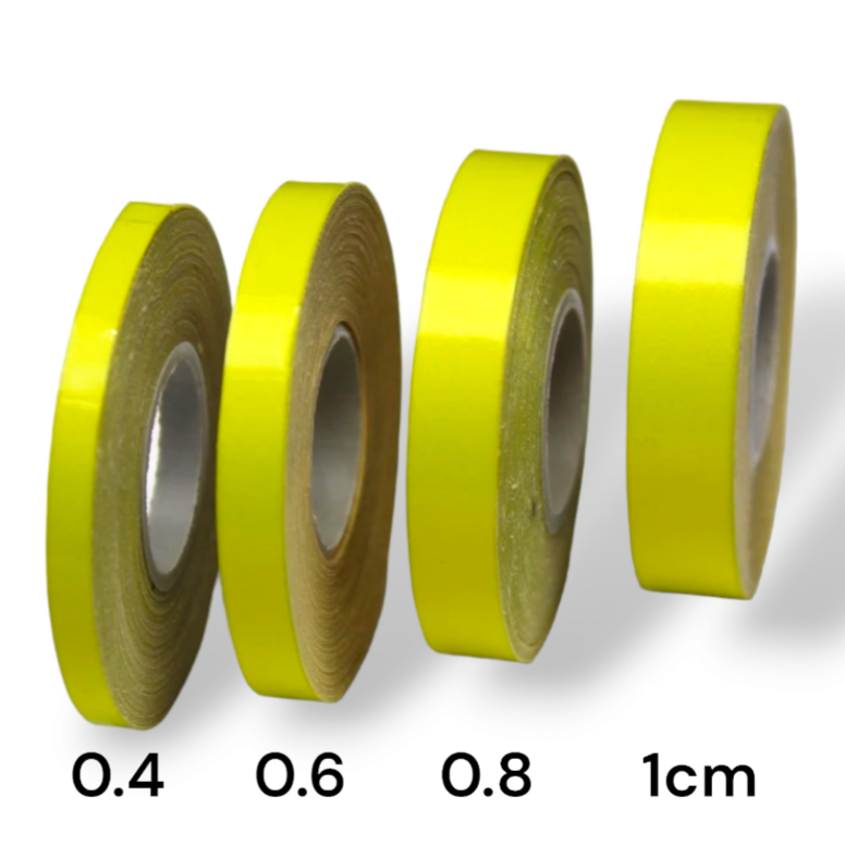 stiker lis roll velg 4mm/6mm/8mm/1cm reflective nyala kuning lemon ...