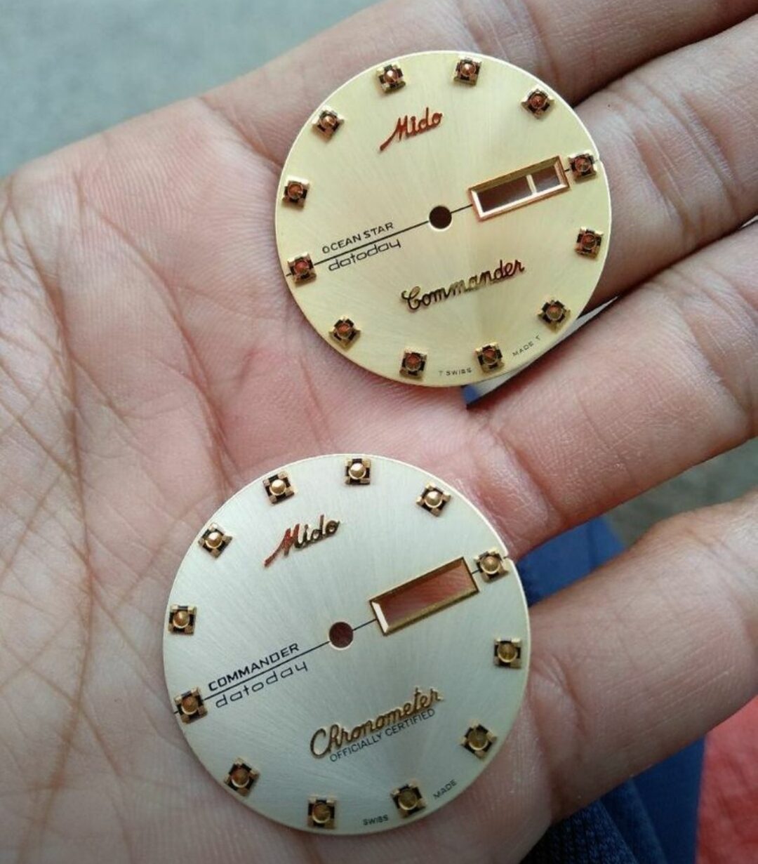 dial jam tangan Mido commander dan chronometer untuk mesin Eta 2836 ...