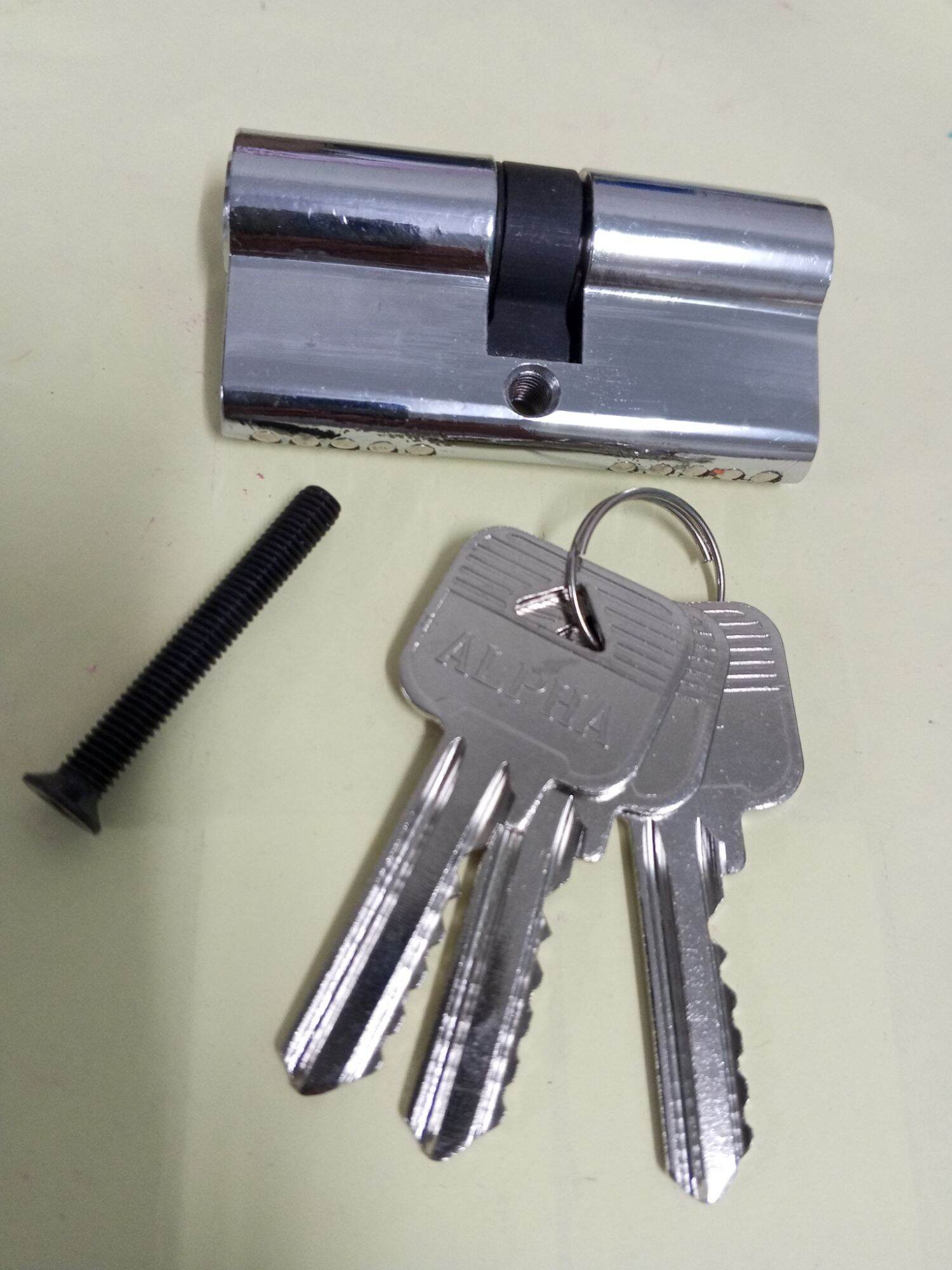ALPHA Double Cylinder Door Silinder Kunci Pintu 60 mm bahan Kuningan | Lazada Indonesia