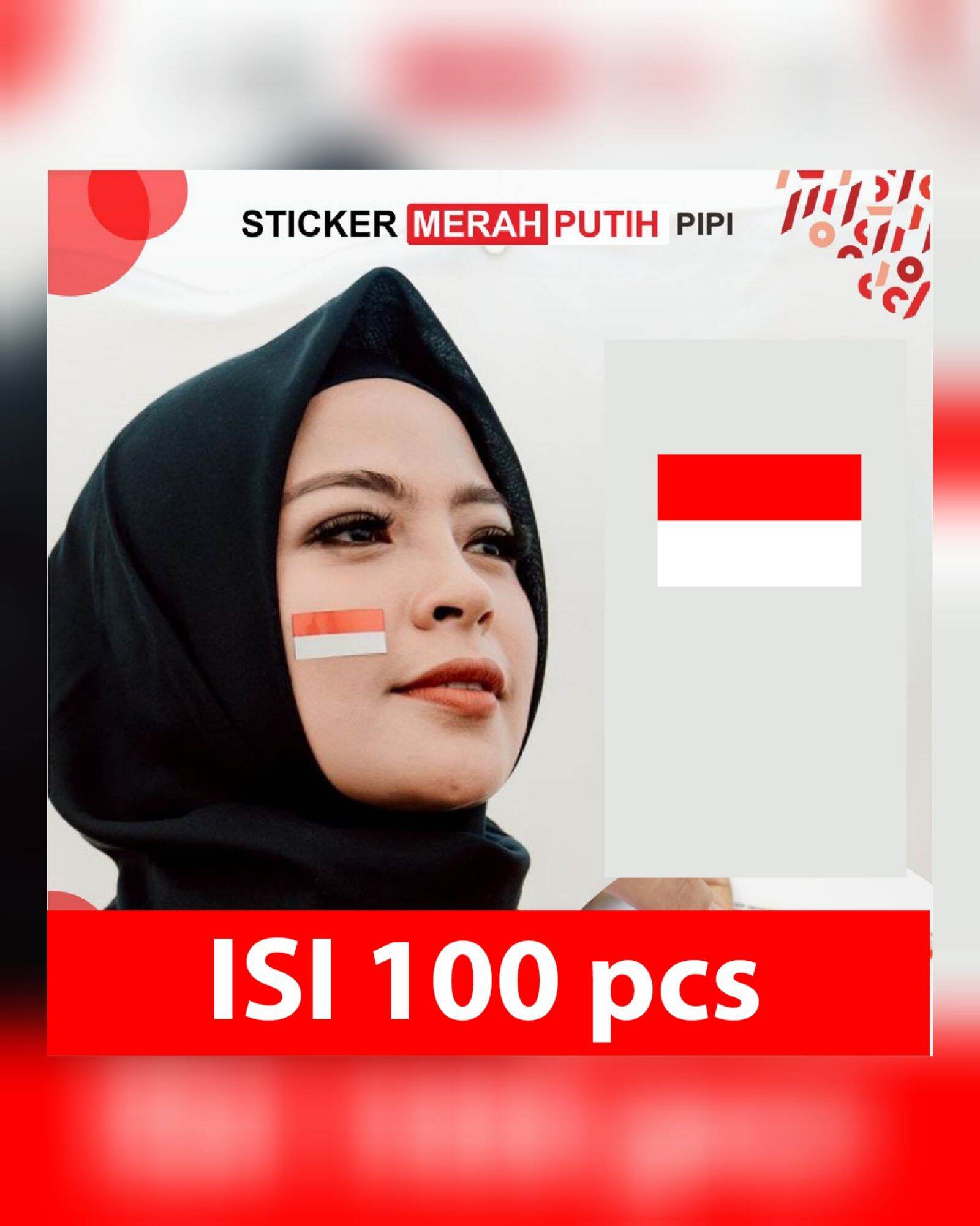 100 Pcs Stiker Bendera Pipi Stiker Pipi Merah Putih Waterproof Anti Air Lazada Indonesia