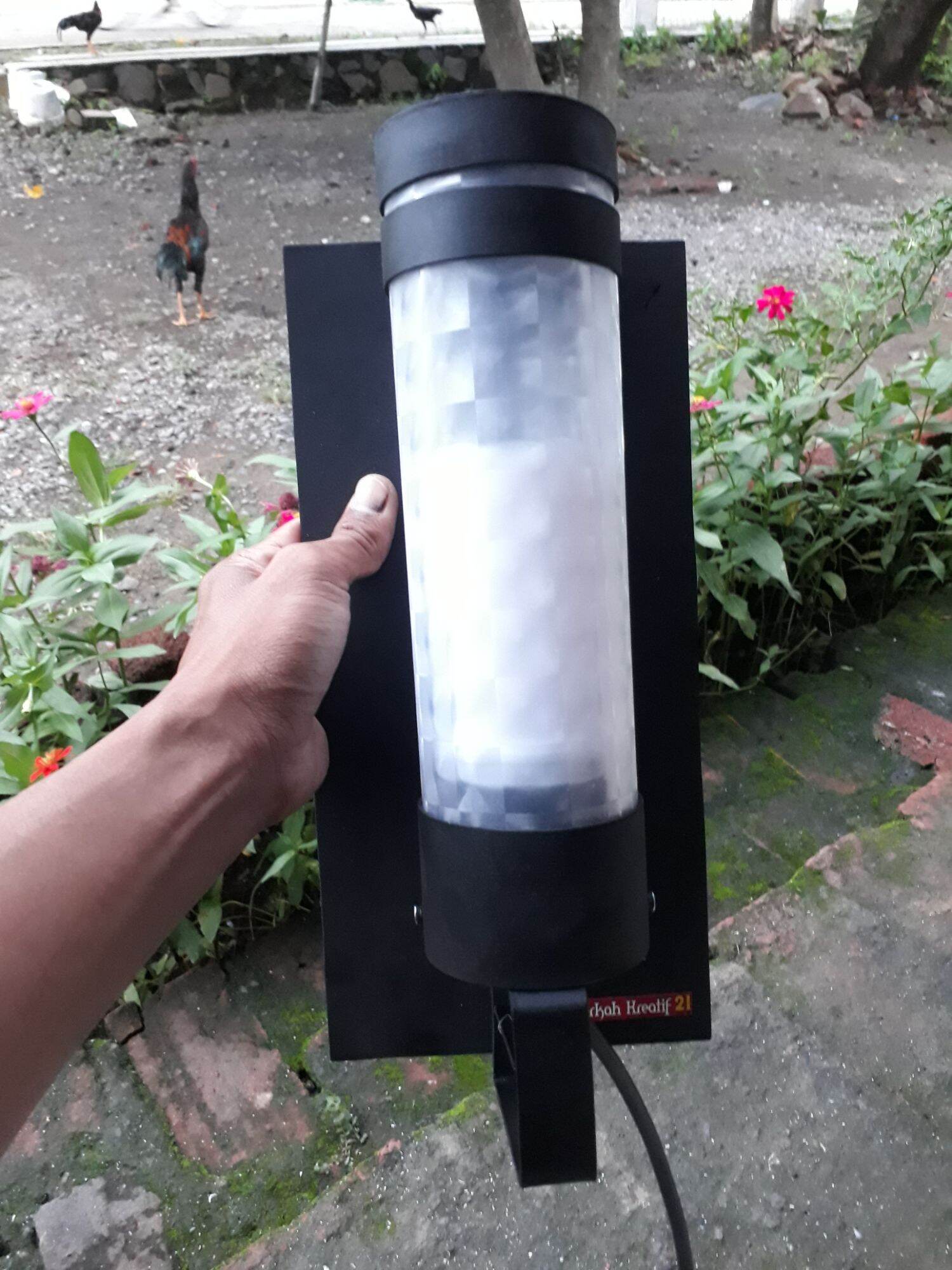 Kap + Lampu api - Kap + Lampu obor minimalis - Lampu teras | Lazada ...