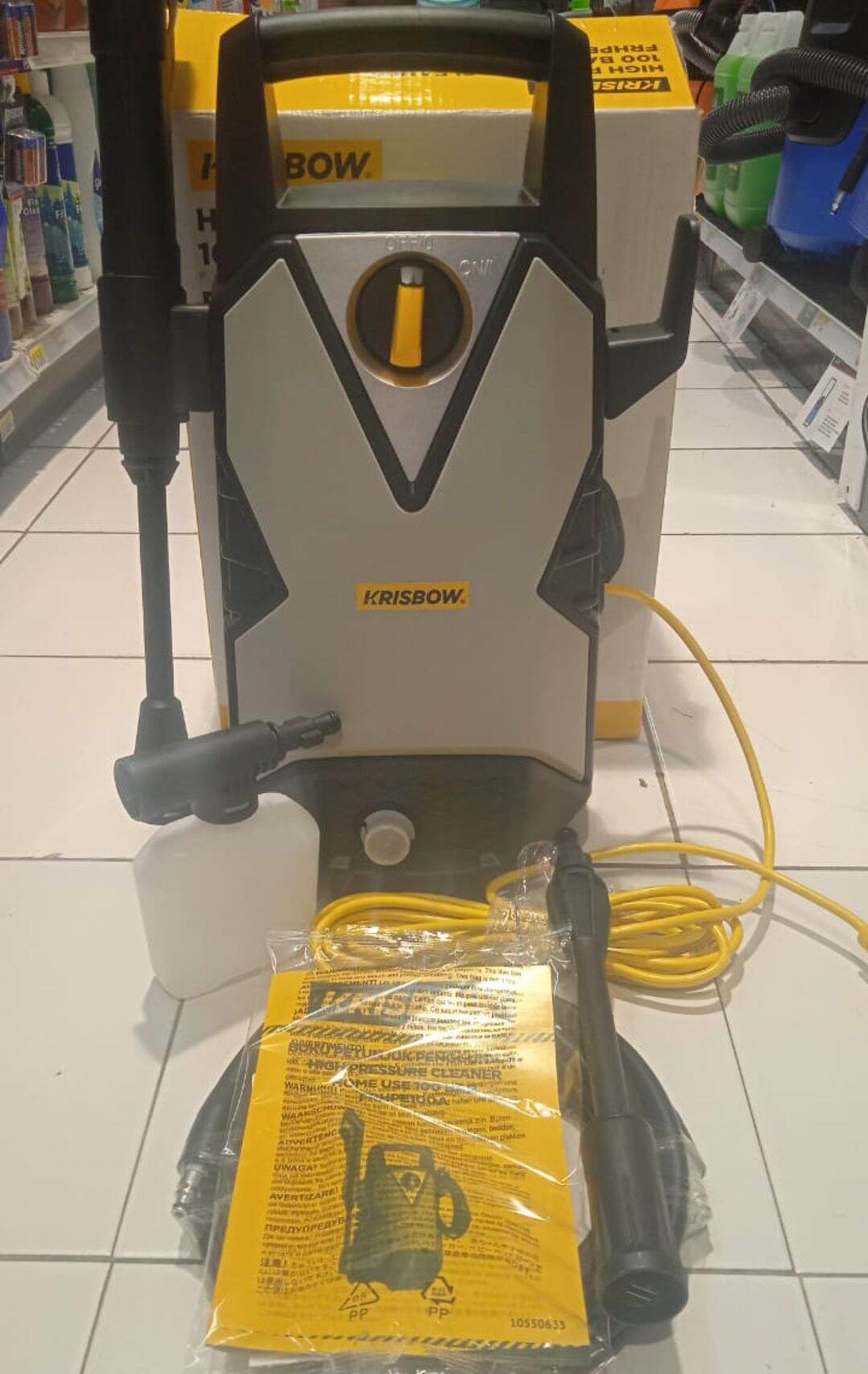 Mesin Steam Cuci Mobil & Motor KRISBOW HIGH PRESSURE CLEANER 90.100 BAR ...