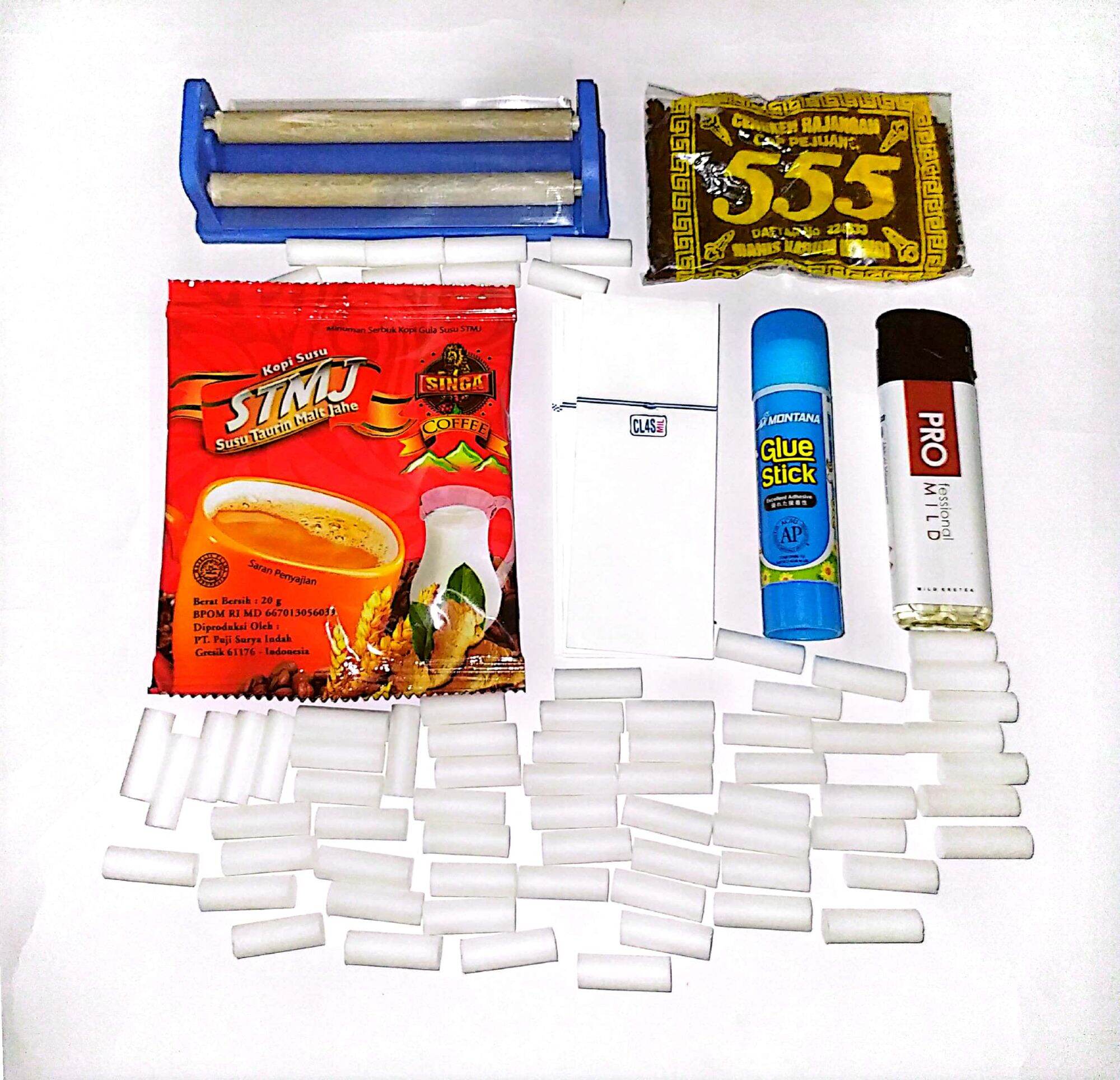 Paket lengkap Mild tinggal pakai.8 macam barang.Alat Linting Mild 9 cm ...