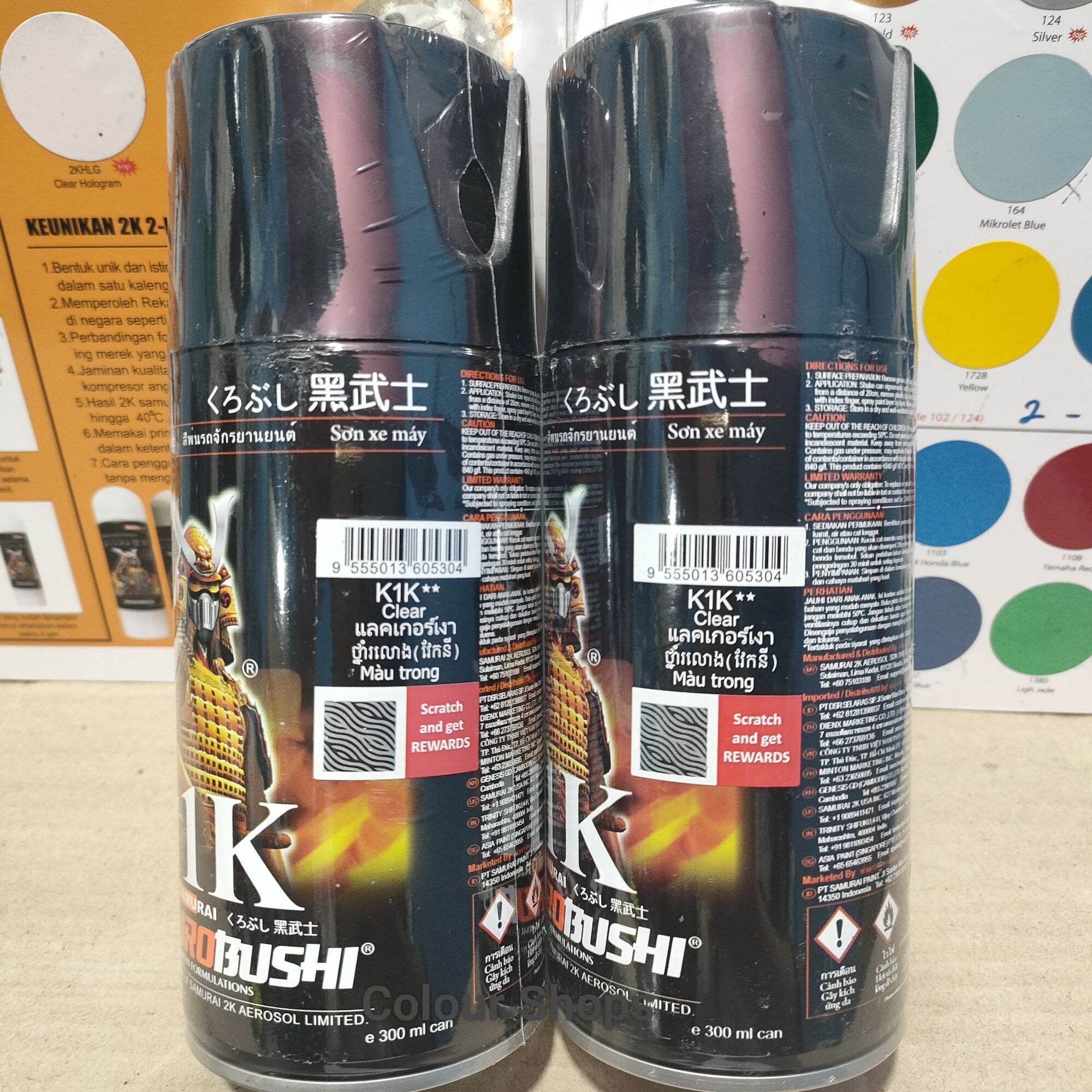 Pilok Pilox Cat Samurai Clear K1K 1 300ml Cat Semprot Samurai Paint ...