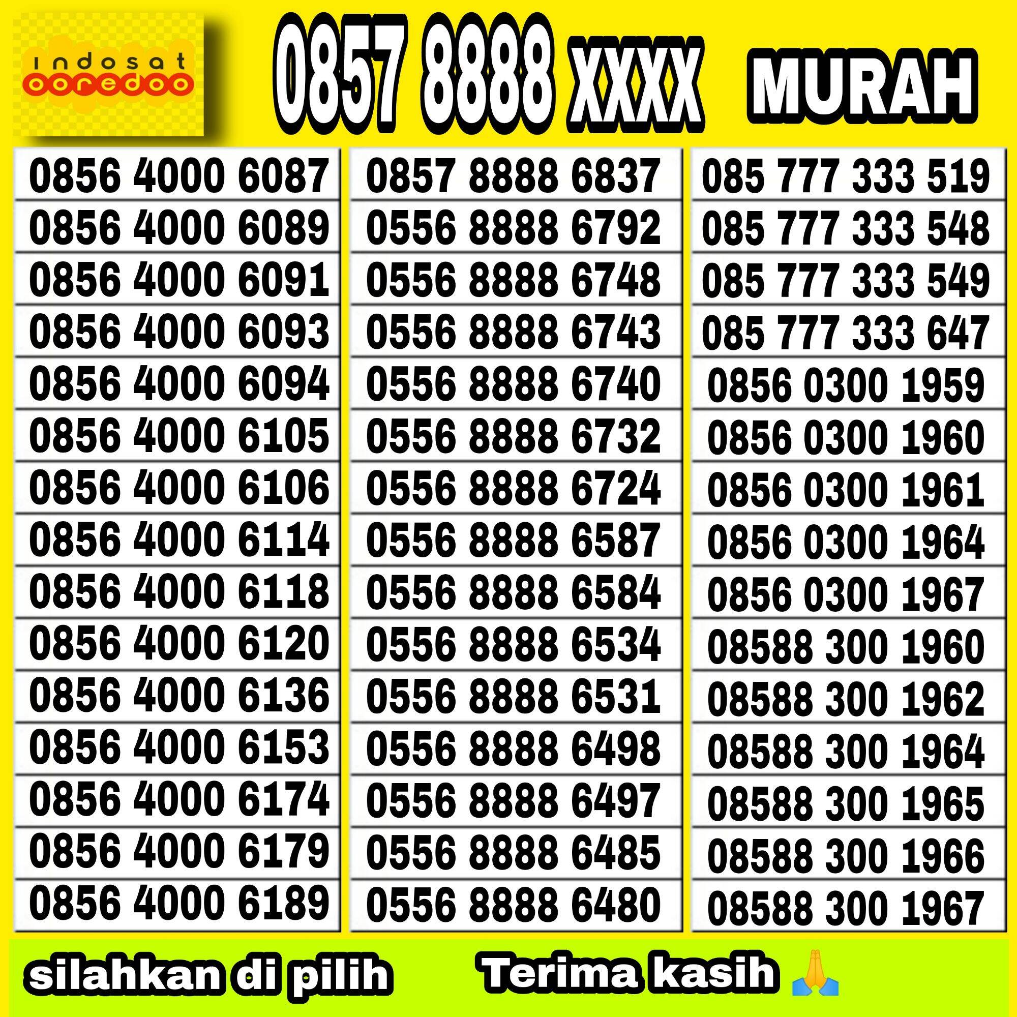 NOMOR CANTIK KARTU PERDANA INDOSAT MENTARI IM3 | Lazada Indonesia