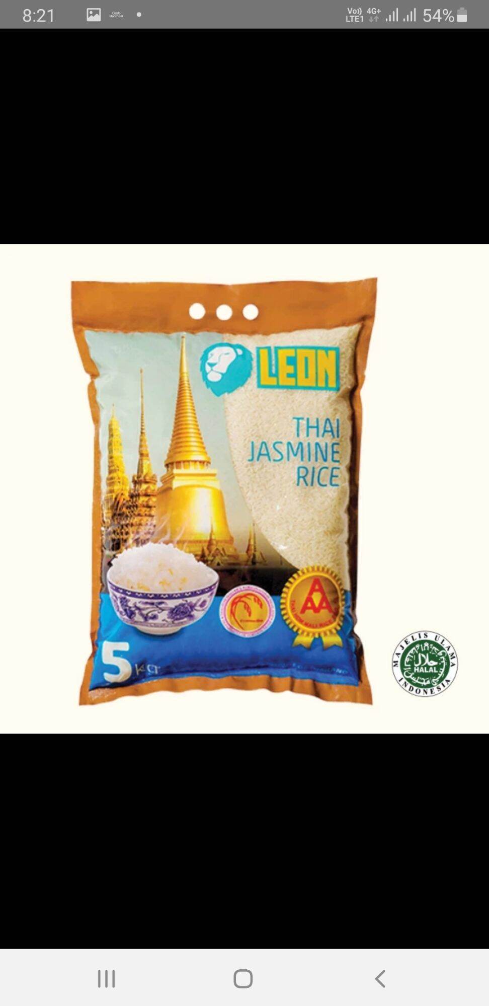 Beras Jasmine Thailand Super Premium Quality, Leon Thai Biru , 5 Kg ...