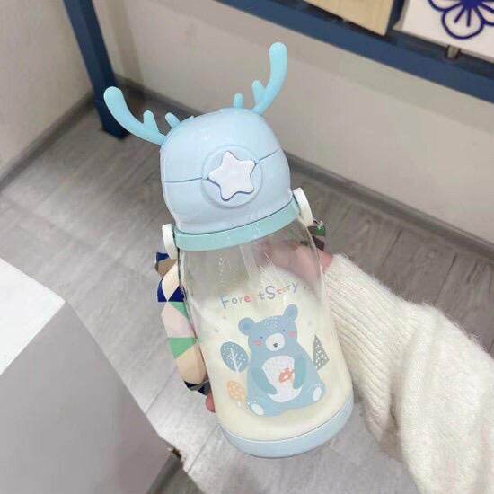 Botol minum anak karakter lucu botol minum tanduk rusa 600ml 500ml ...