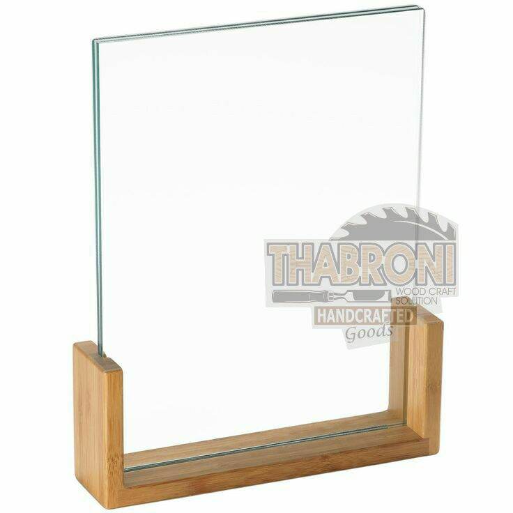Sign Holder Kayu + Akrilik Polos Stand Poster Menu Meja Kayu & Akrilik ...