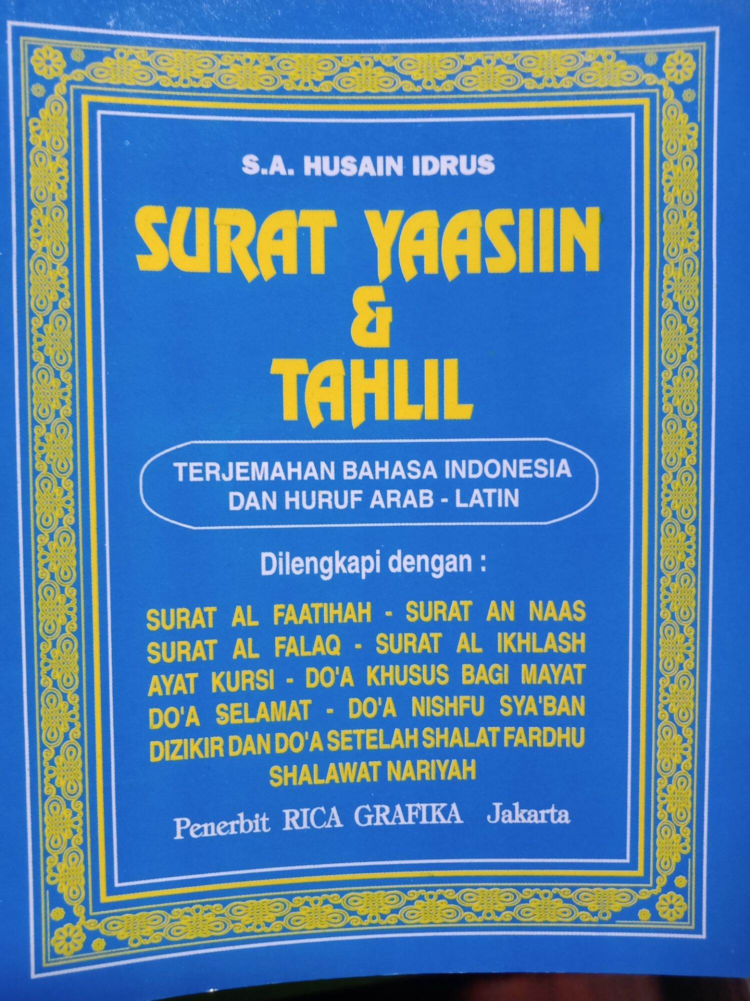 SUYAT YASIN DAN TAHLIL 2 BAHASA ARAB DAN INDONESIA | Lazada Indonesia