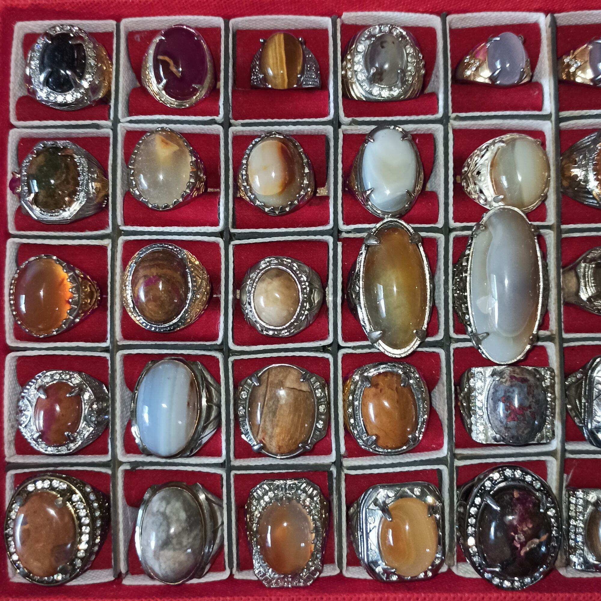 (CA 28) Obral Cincin Batu Akik Natural: Anggur, Sulaiman madu, jasper ... (CA 28) Obral Cincin Batu Akik Natural: Anggur, Sulaiman madu, jasper ...