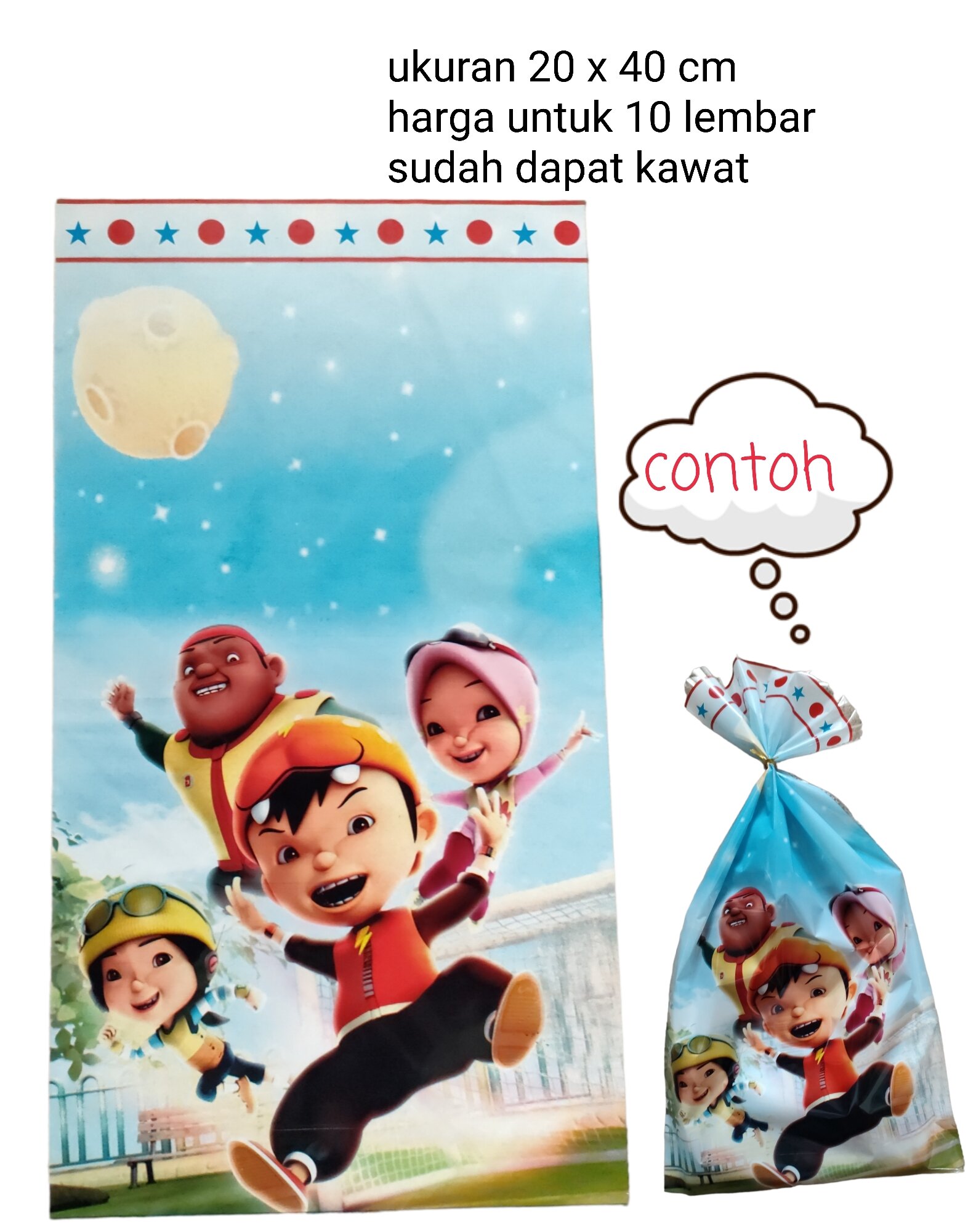 plastik kemasan snack souvenir ulang tahun happy birthday karakter ...