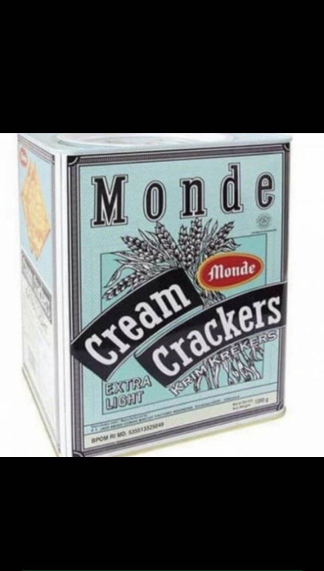 Monde Cream Crackers 1.2kg/ Biscuit Kaleng Monde 1200gram | Lazada ...