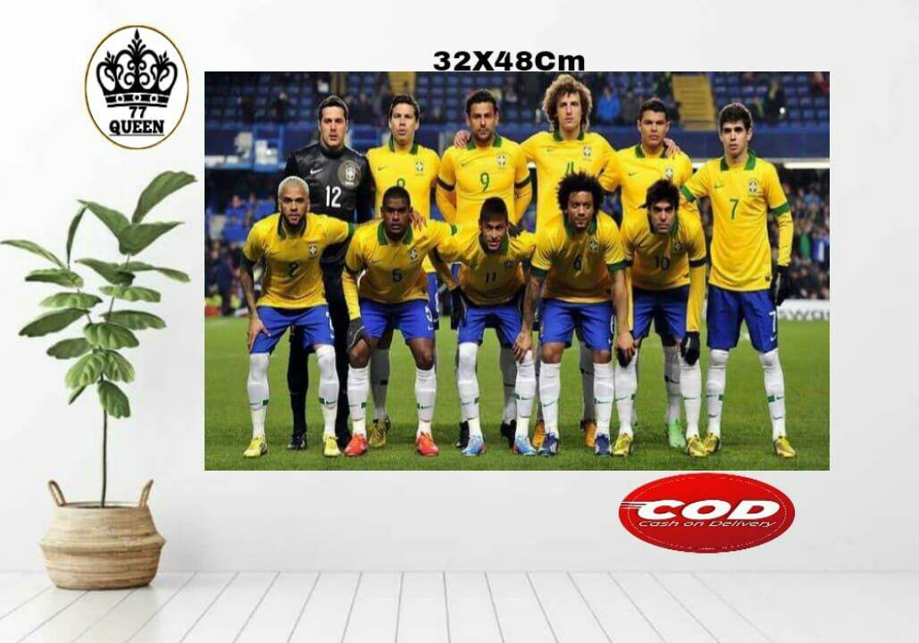 POSTER TEMA TIMNAS BRAZIL/POSTER DINDING TIMNAS BRAZIL/POSTER TIMNAS ...