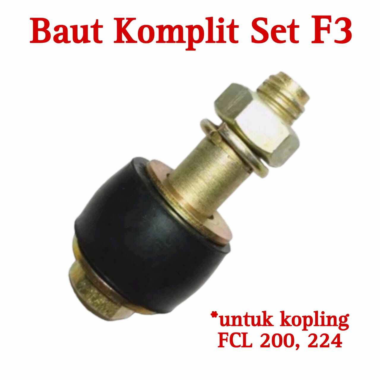 F3 Baut komplit set + Rubber Coupling / Kopling FCL / Baut + Karet ...