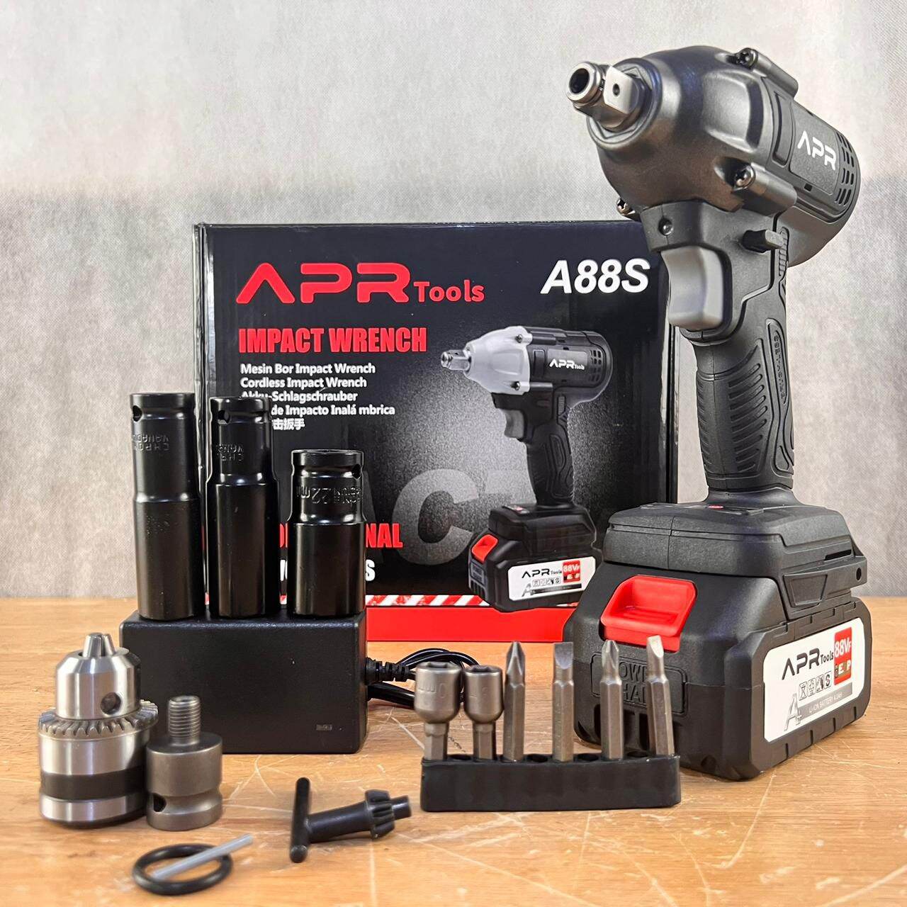 Impact Wrench Cordless APR 48V Model Facelift Powerfull Mesin Bor ...