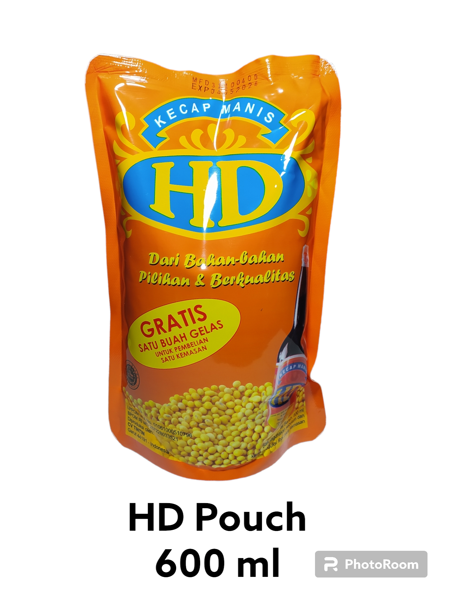 Kecap Manis / Kecap HD POUCH 600 ml / FREE Gratis 1 Gelas Cantik ...